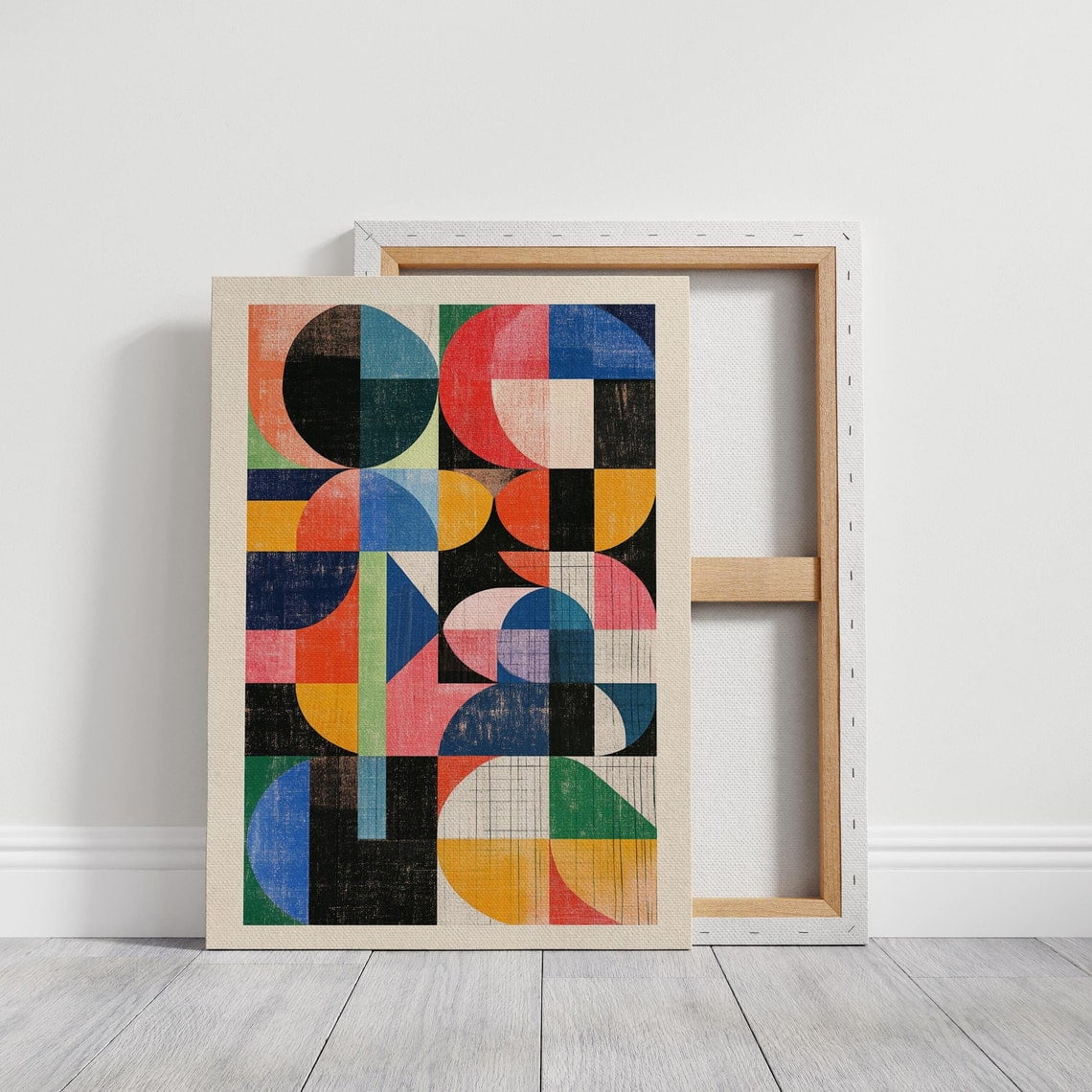Vibrant Geometric Abstract Artwork With Colorful Shapes And Bold Patterns Creating A Modern And ...