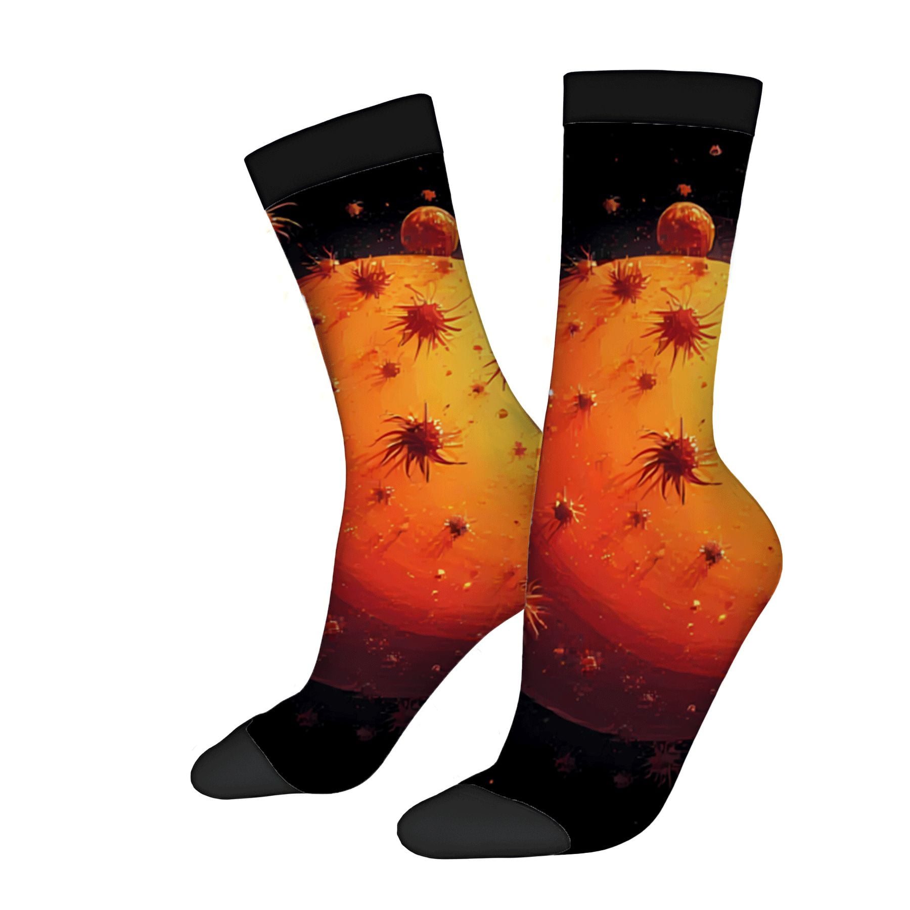 Vibrant Gradient Sunset Socks - 2 Pairs of Unisex Trendy Socks with ...