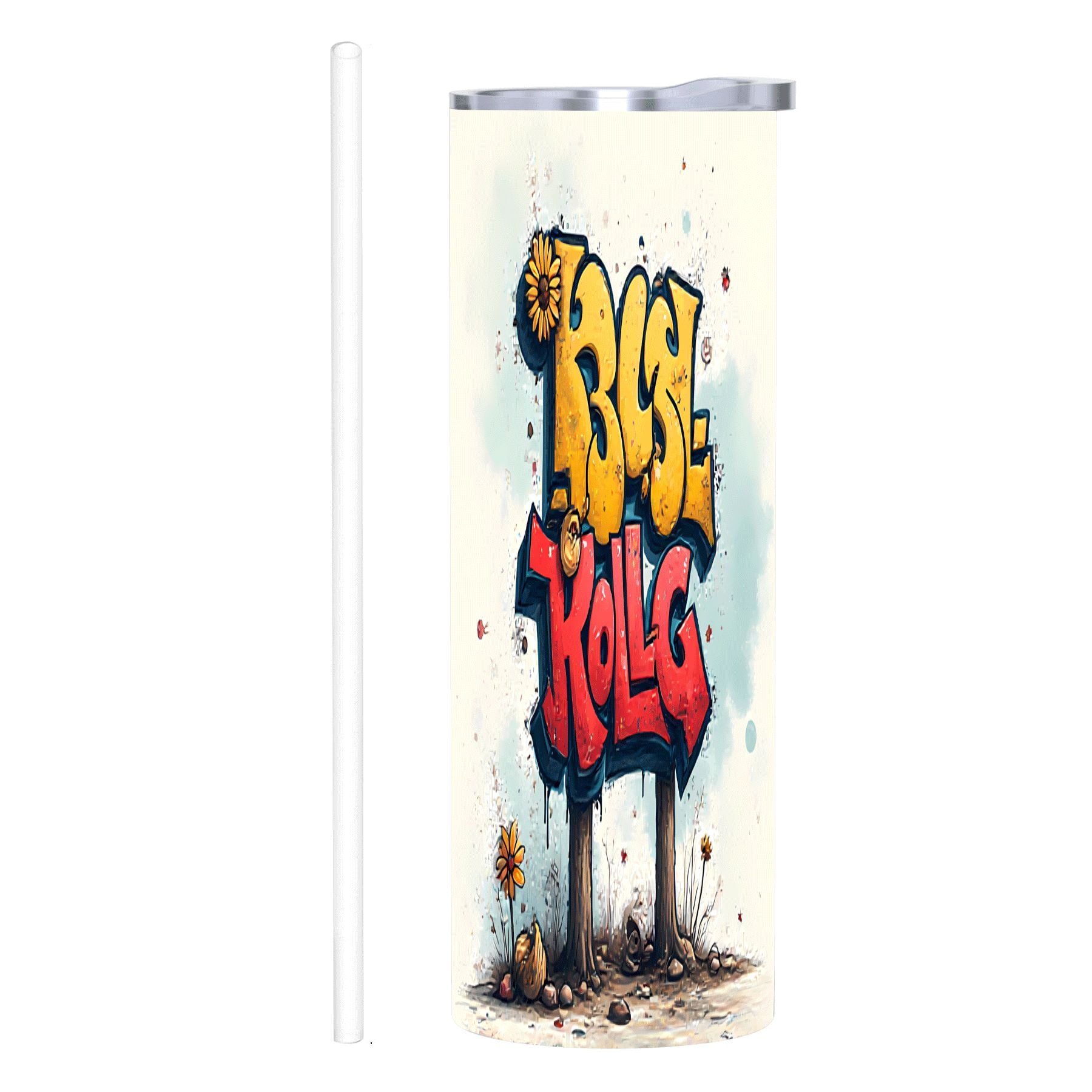 Vibrant Graffiti 20 oz Stainless Steel Insulated Tumbler with Lid ...