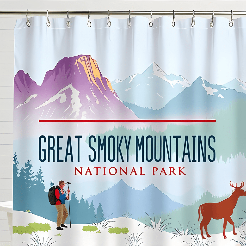 Vibrant Great Smoky Mountains National Park Shower Curtain - Nature ...