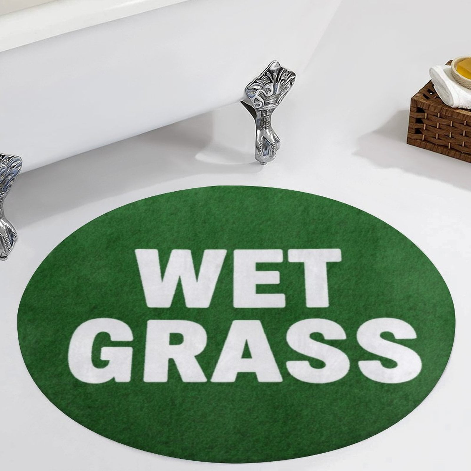 Vibrant Green Grass Wet Grass-1 Round Area Carpets Living Room Room ...