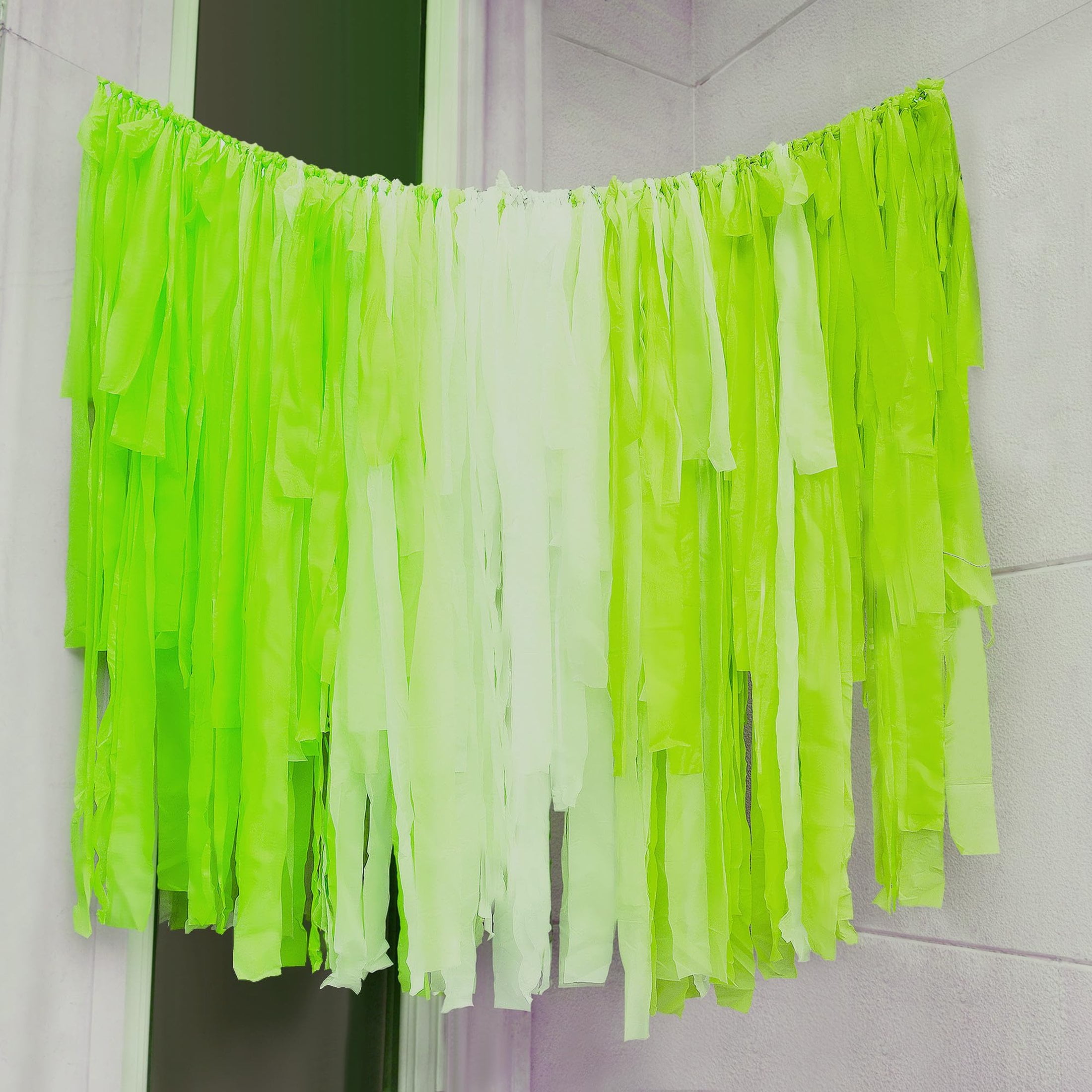Vibrant Green Streamers Set - 50 Colorful Fringe Decorations for ...