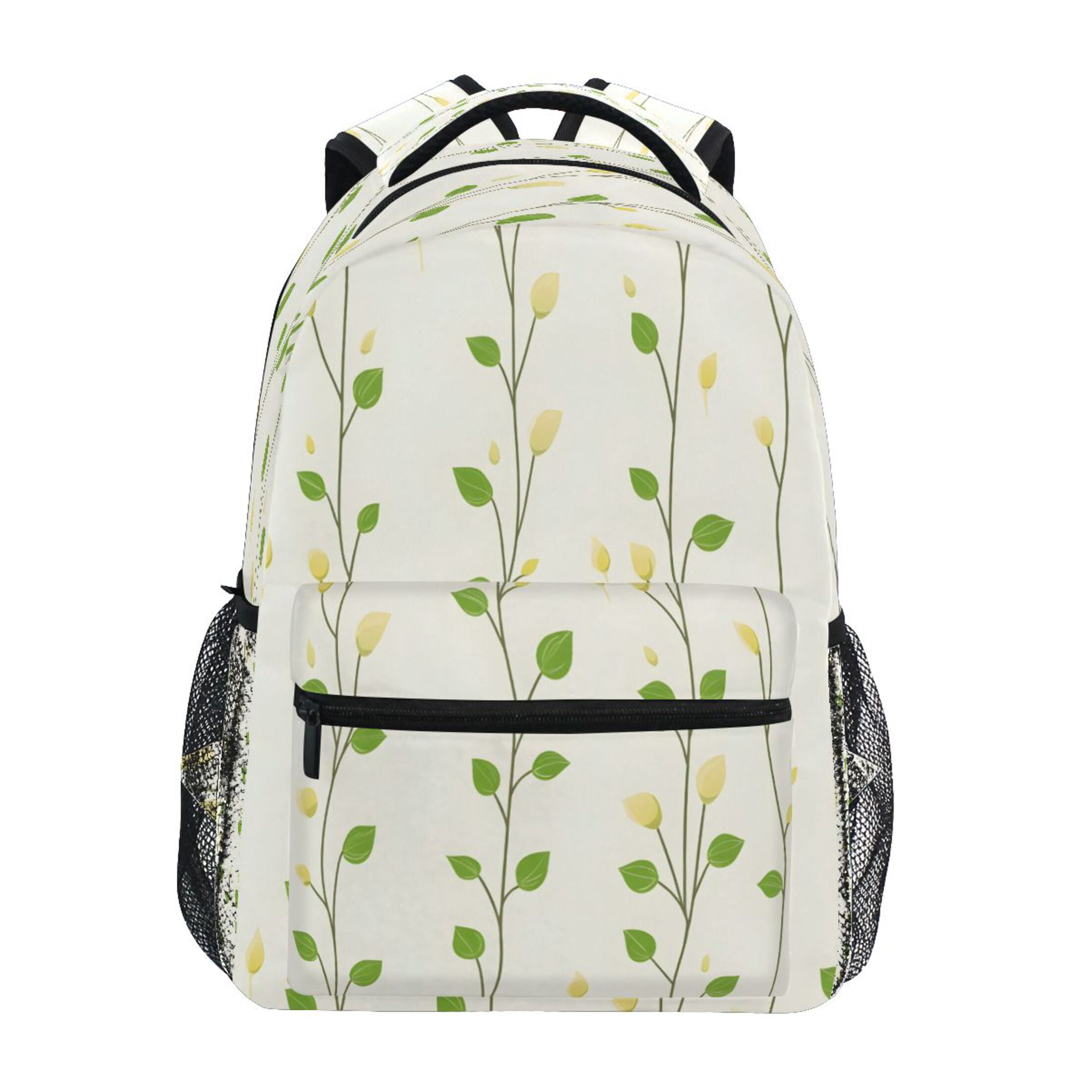 Vibrant Green Vines Stylish Large Backpack 15L Self-Standing Durable ...