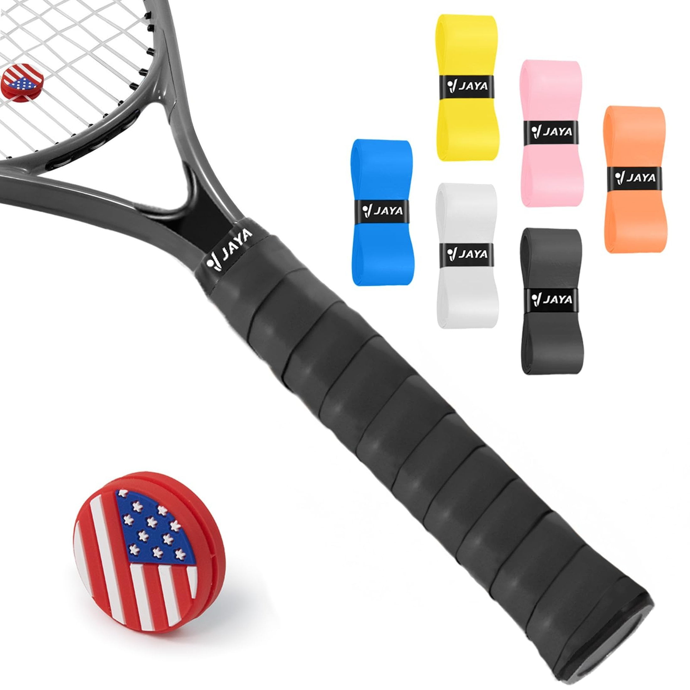 Vibrant Grip Tape Set for Tennis Rackets with Dampeners - 6 Colors ...