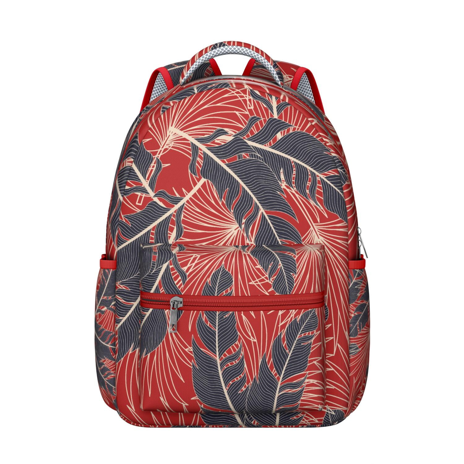 Vibrant Hawaiian Backpack Palm Leaf Jungle Summer School Bag Tropical ...