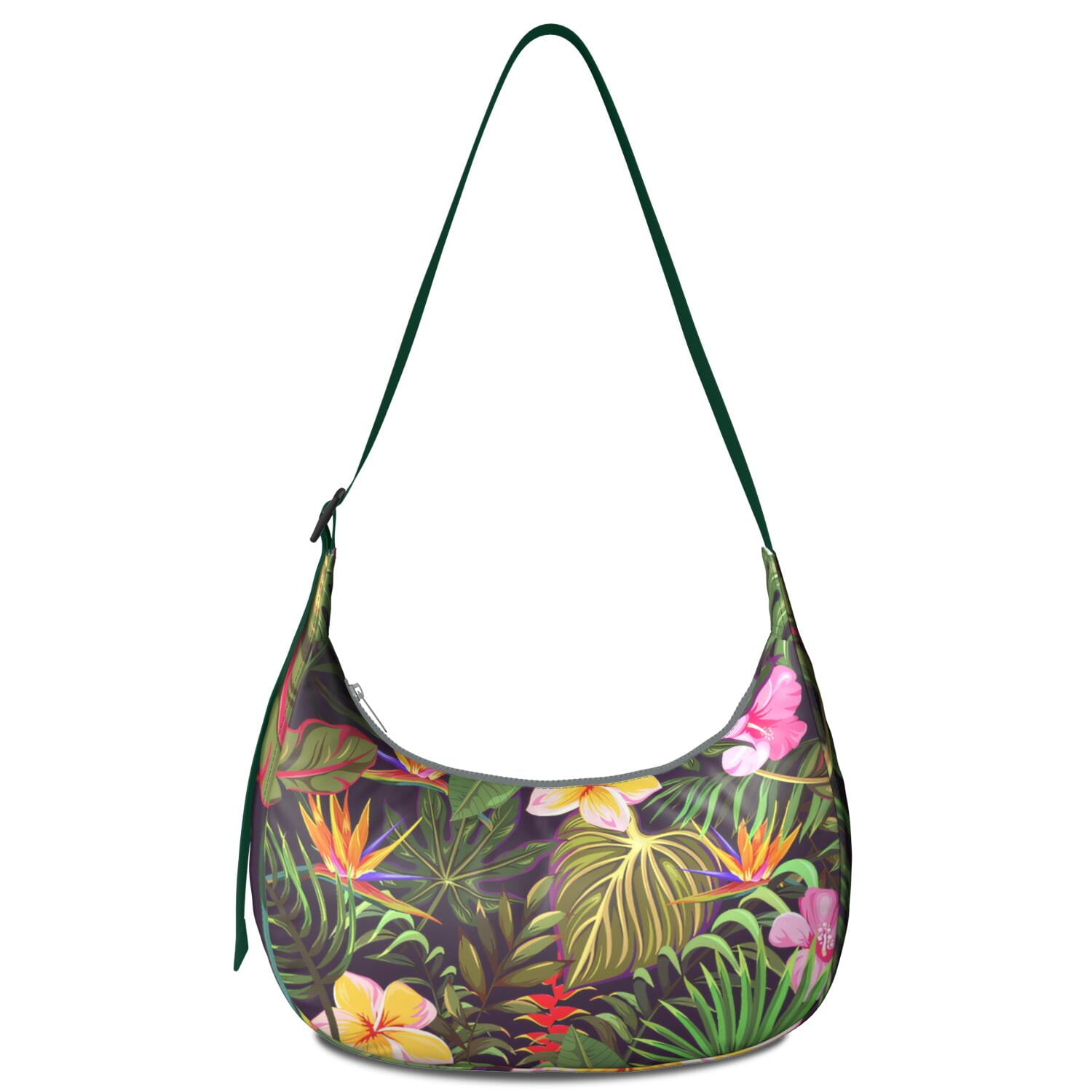 Vibrant Hawaiian Hibiscus Crossbody Bag for Women Tropical Floral ...