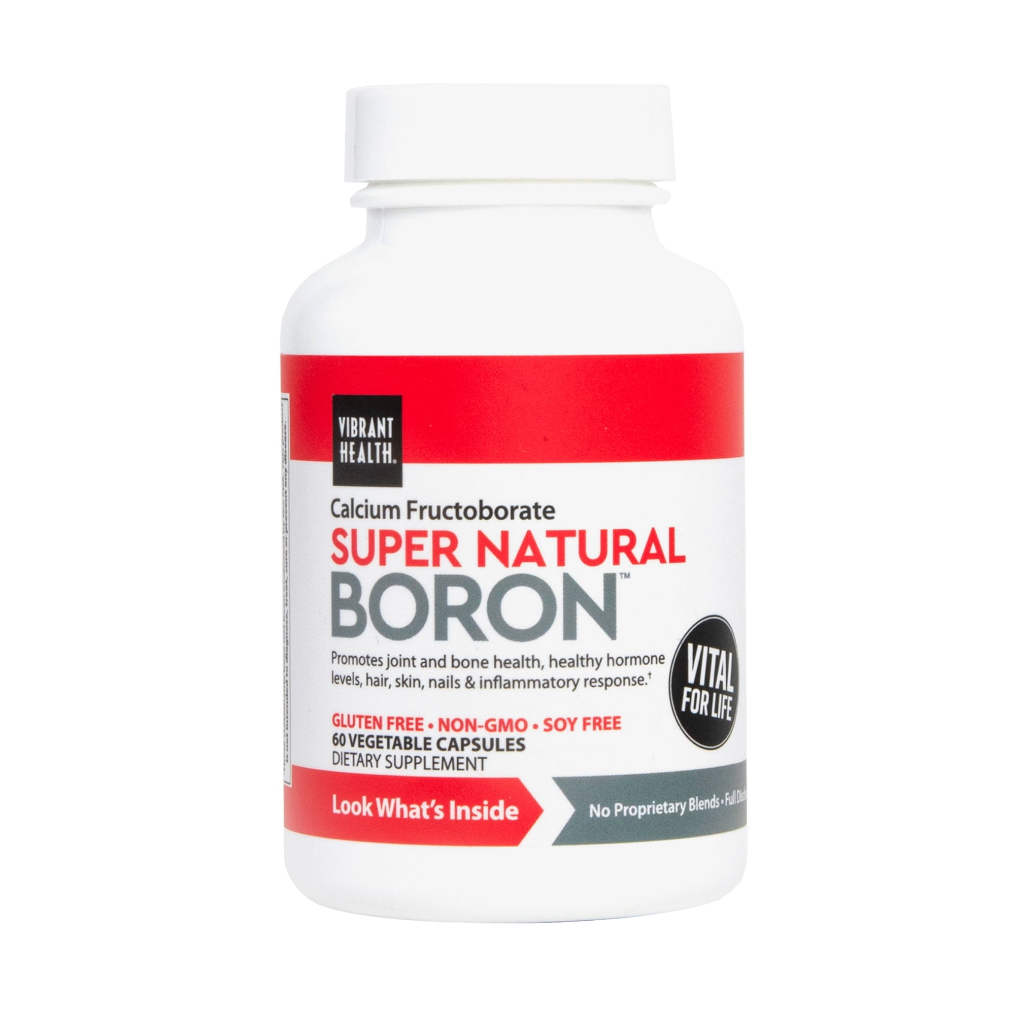 Vibrant Health Super Natural Boron, 60 Vegetarian Capsules for Joint ...