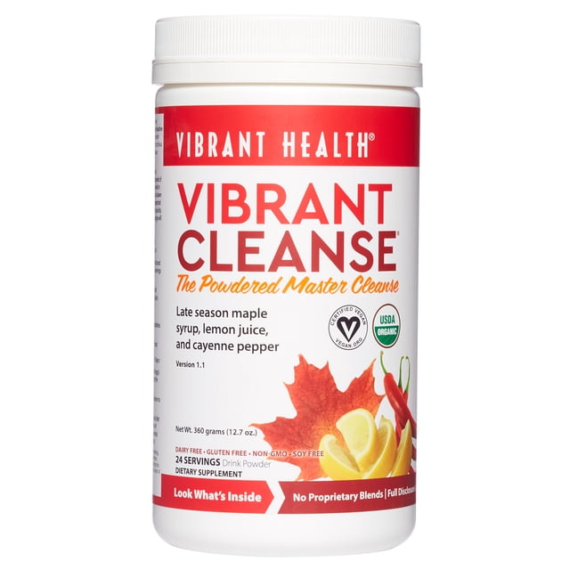 Vibrant Health, Vibrant Cleanse, Organic Master Cleanse Powder, 24 ...