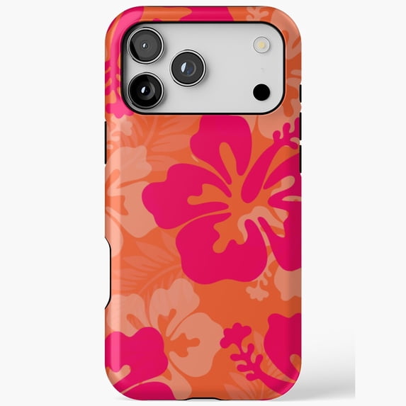 Vibrant Hibiscus Tropical Floral for iPhone Case 11 through 17 Pro Max ...