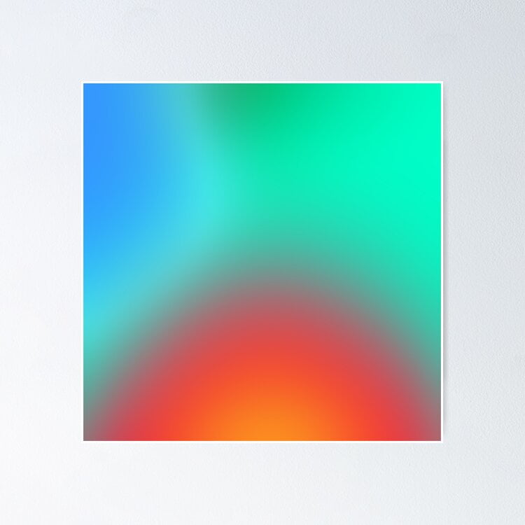 Vibrant Horizons - Mesmerizing Color Gradients UNFRAMED Poster, 18x24 ...