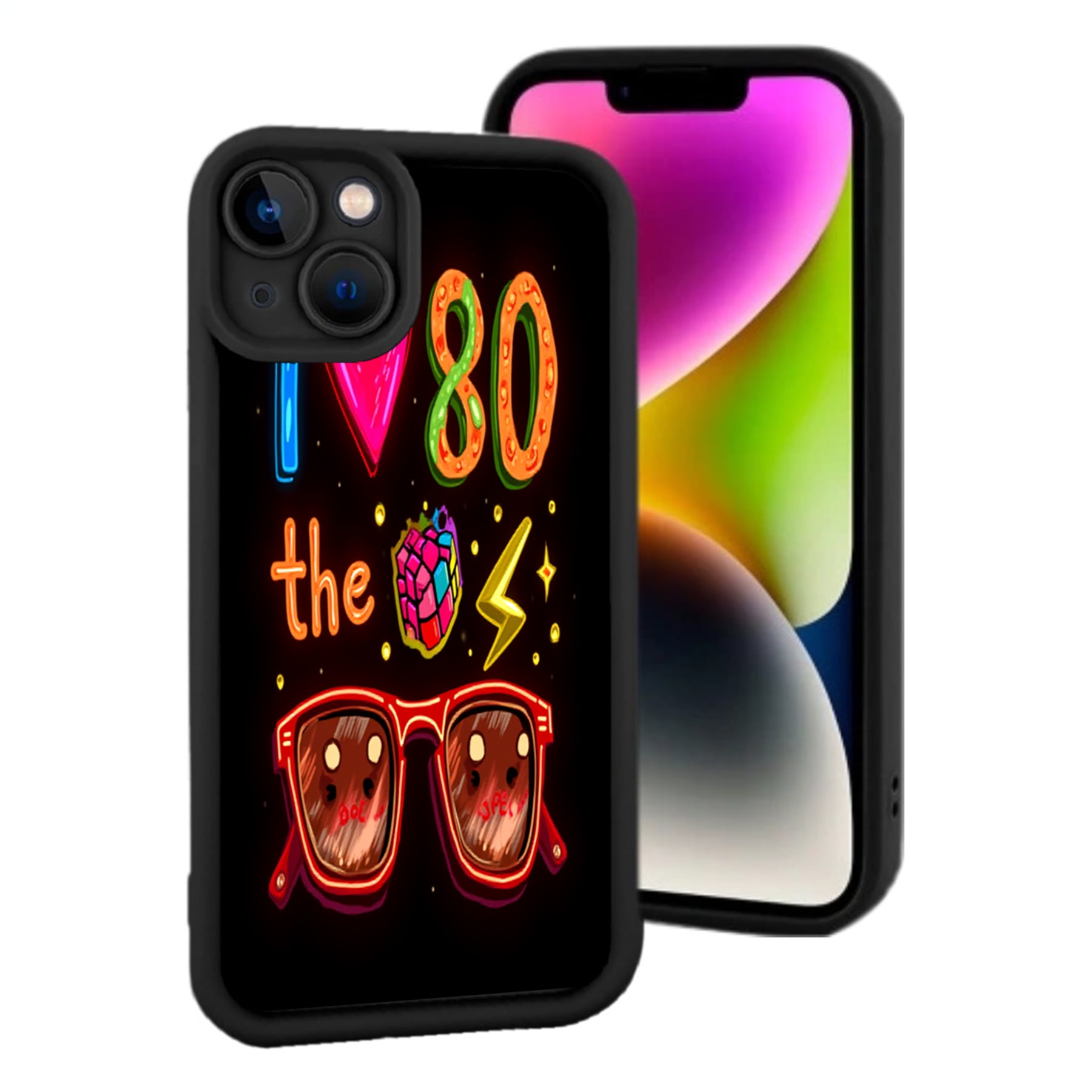 Vibrant ' I Love 80s ' Phone Case for iPhone 15 - Lightweight Yellowing ...