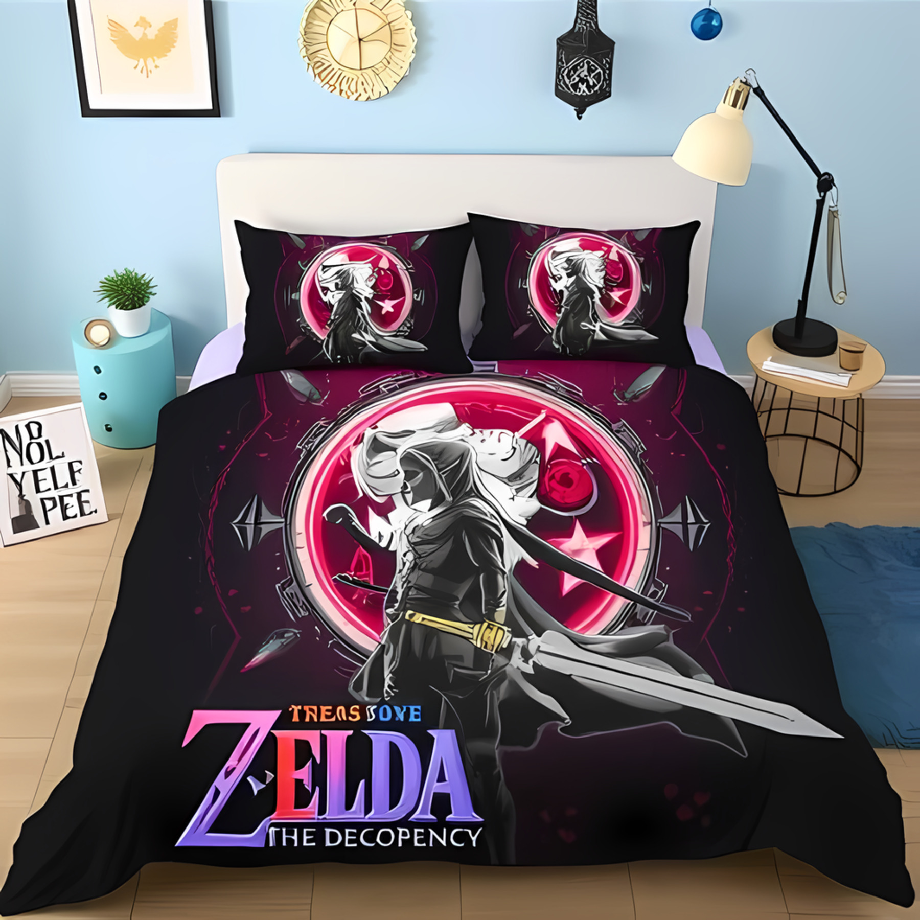 Vibrant Inspired Bedding Set with Character Design & Gaming Aesthetic ...