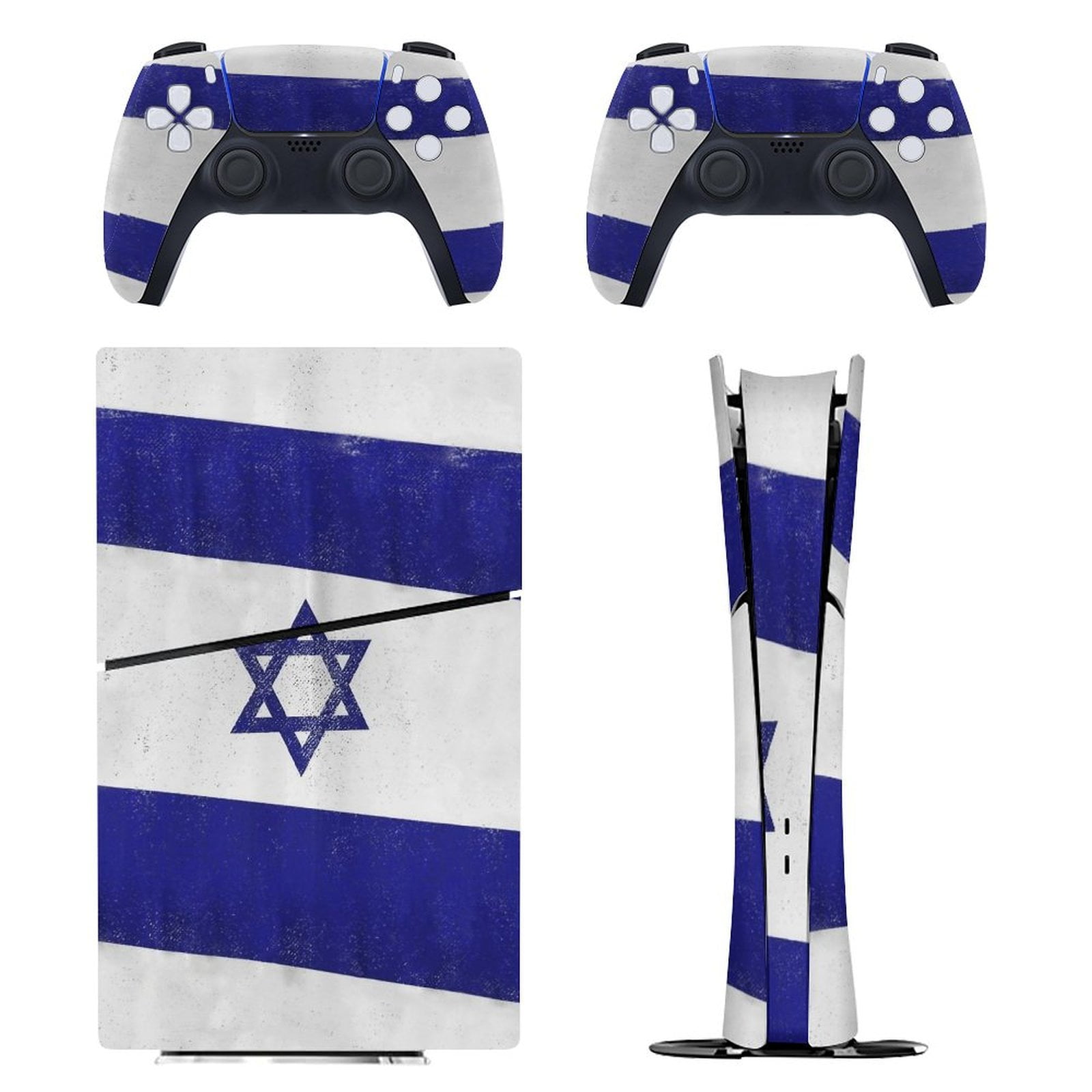 Vibrant Israel Flag Image with Bold Blue PS5/PS5 Pro/PS5 Slim Digital ...