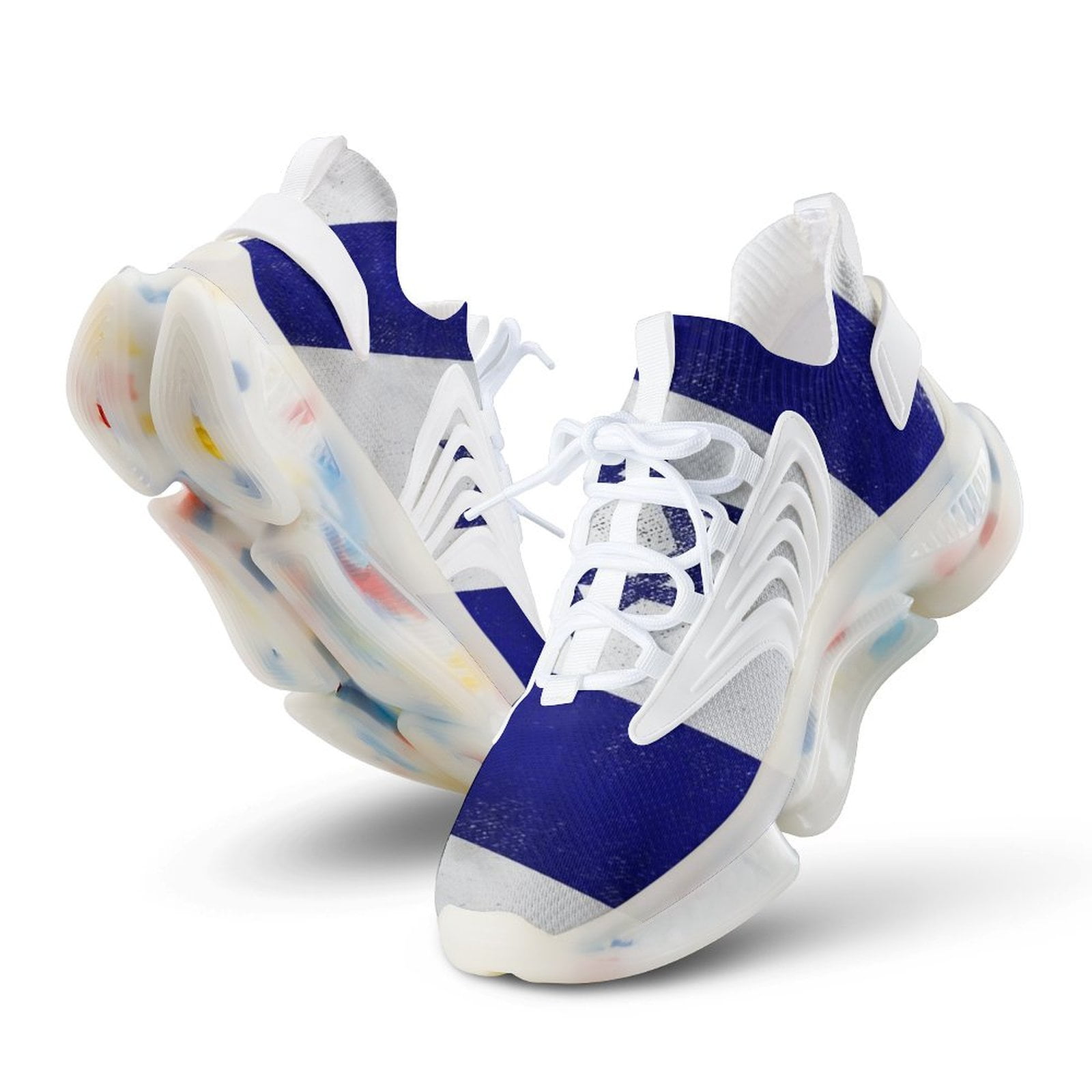 Vibrant Israel Flag Image with Bold Blue Walking Shoes for Men Woman ...