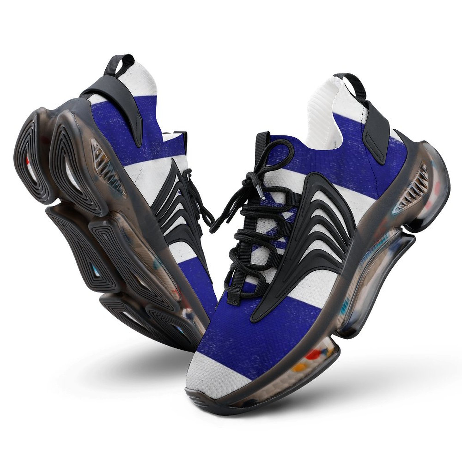Vibrant Israel Flag Image with Bold Blue Walking Shoes for Men Woman ...