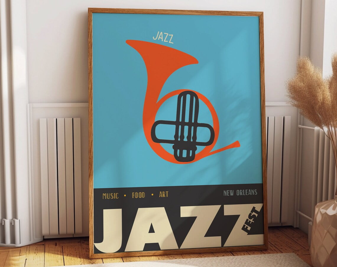 Vibrant Jazz Festival Poster - Colorful Music Room Print - Perfect Wall ...