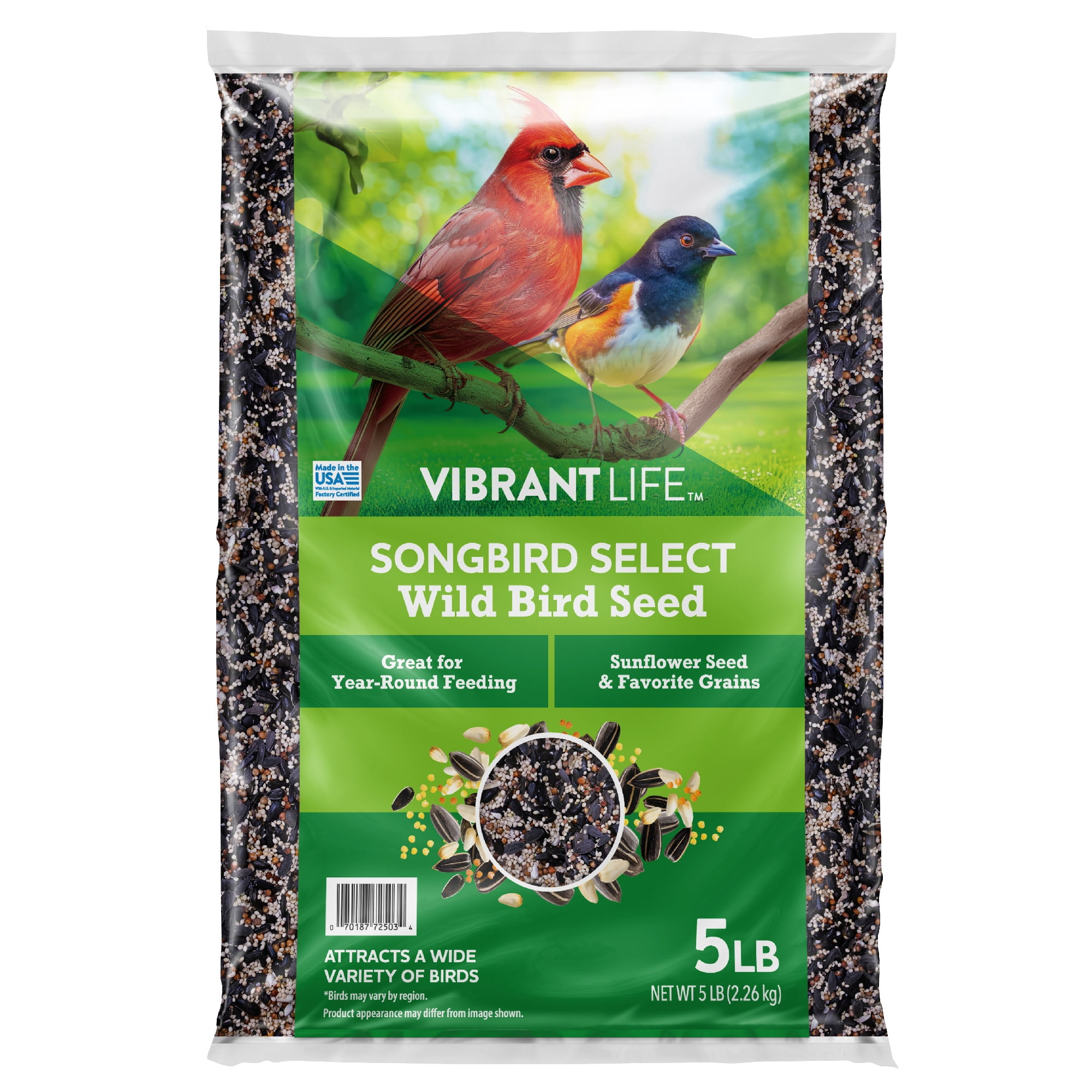 Vibrant Life Songbird Select Wild Bird Seed, 5 lb. Bag - Walmart ...