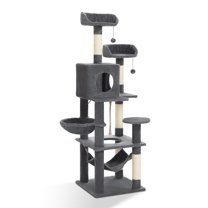 Vibrant Life 64” Multiple Level Cat Tree Tower with Condo and Hammock ...