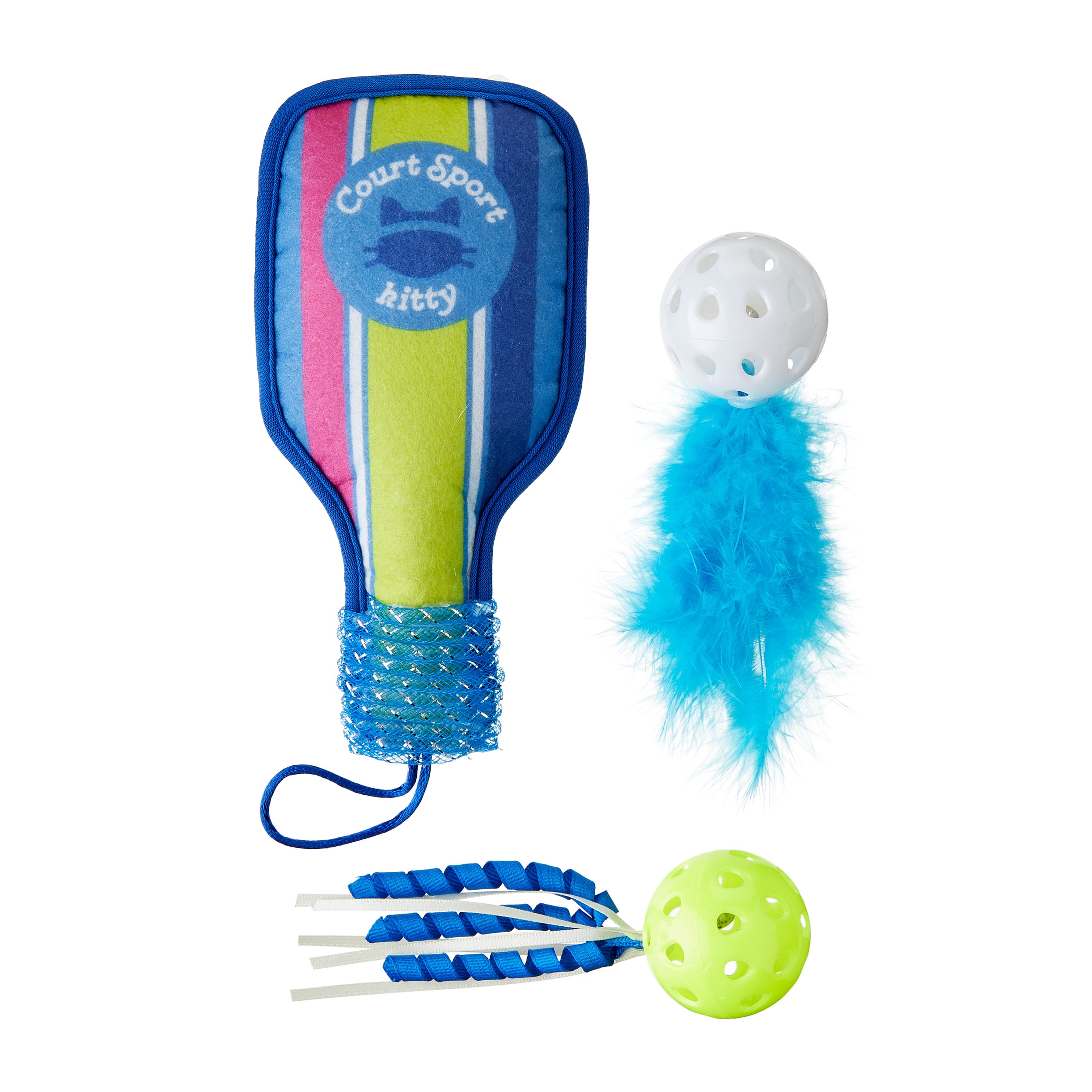 Vibrant Life Cat Toy, Pickleball Multipack with Catnip, Tough Plush, 3 ...