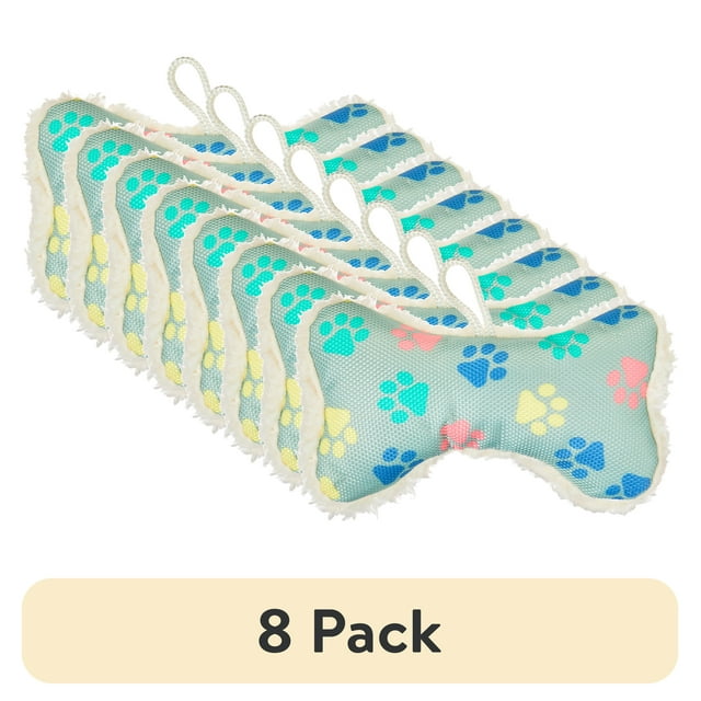 (8 pack) Vibrant Life Cozy Buddy Squeaky Bone Dog Toy, #Spoiled, Chew ...