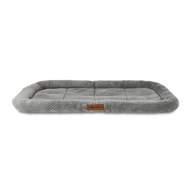 Vibrant Life Cozy Luxe Crate Mat Pet Bed, Gray, 42" - Walmart.com