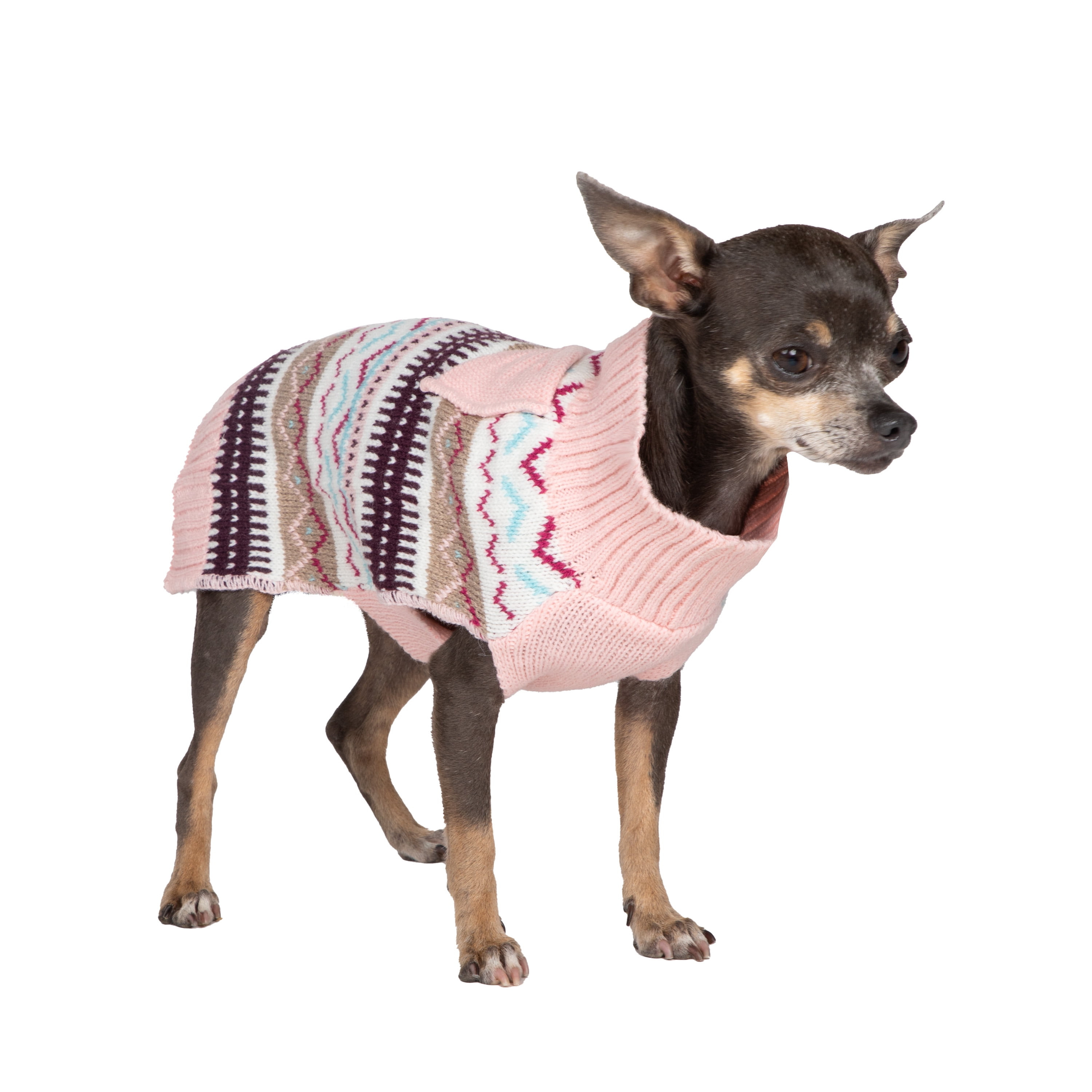 Vibrant Life, Dog and Cat Clothes, Fair Isle Pet Sweater, Pink, XS ...