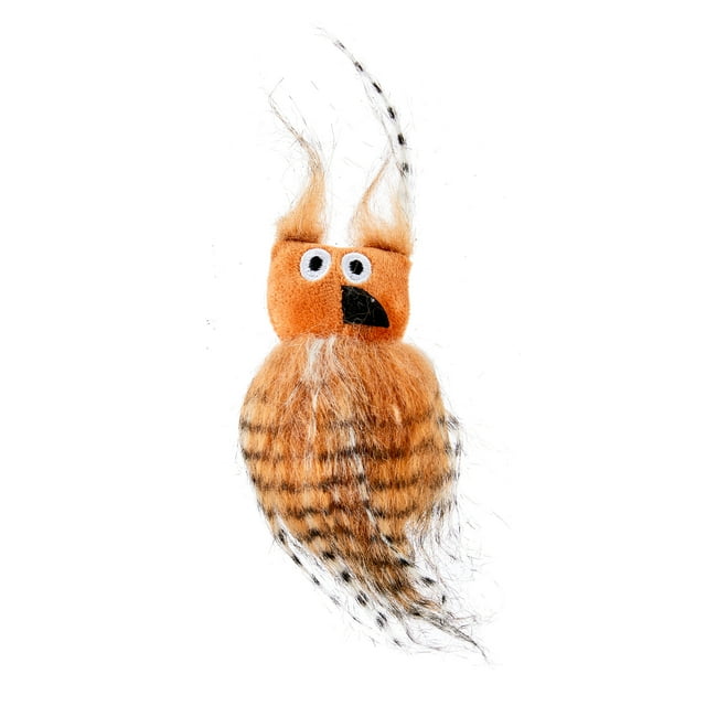 Vibrant Life Fuzzy Owl Catnip Cat Toy, Brown - Walmart.com