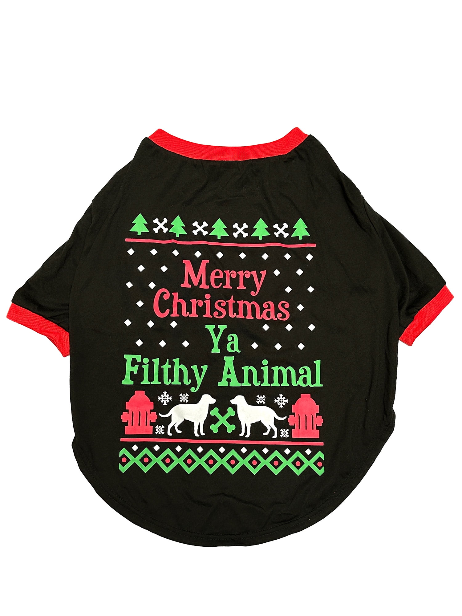 Vibrant Life Holiday Merry Christmas Ya Filthy Animal Dog T-Shirt ...