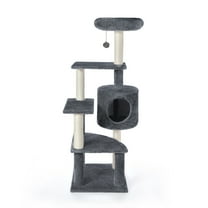 Vibrant Life 60inch Multi-Level Cat Tree with Condo Scratching Post and ...