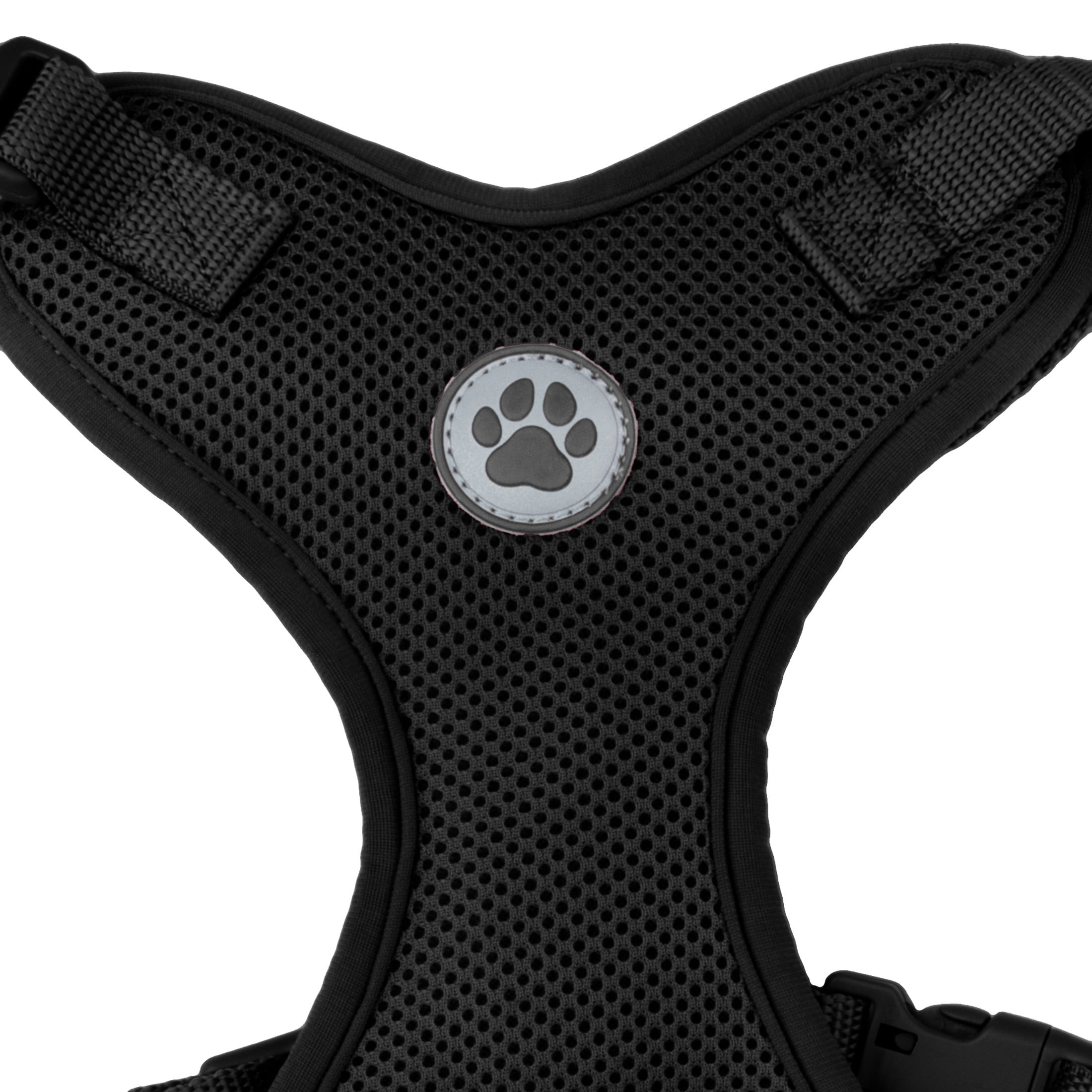 Vibrant Life Mesh Adjustable, Reflective Dog Walking Harness, Black ...
