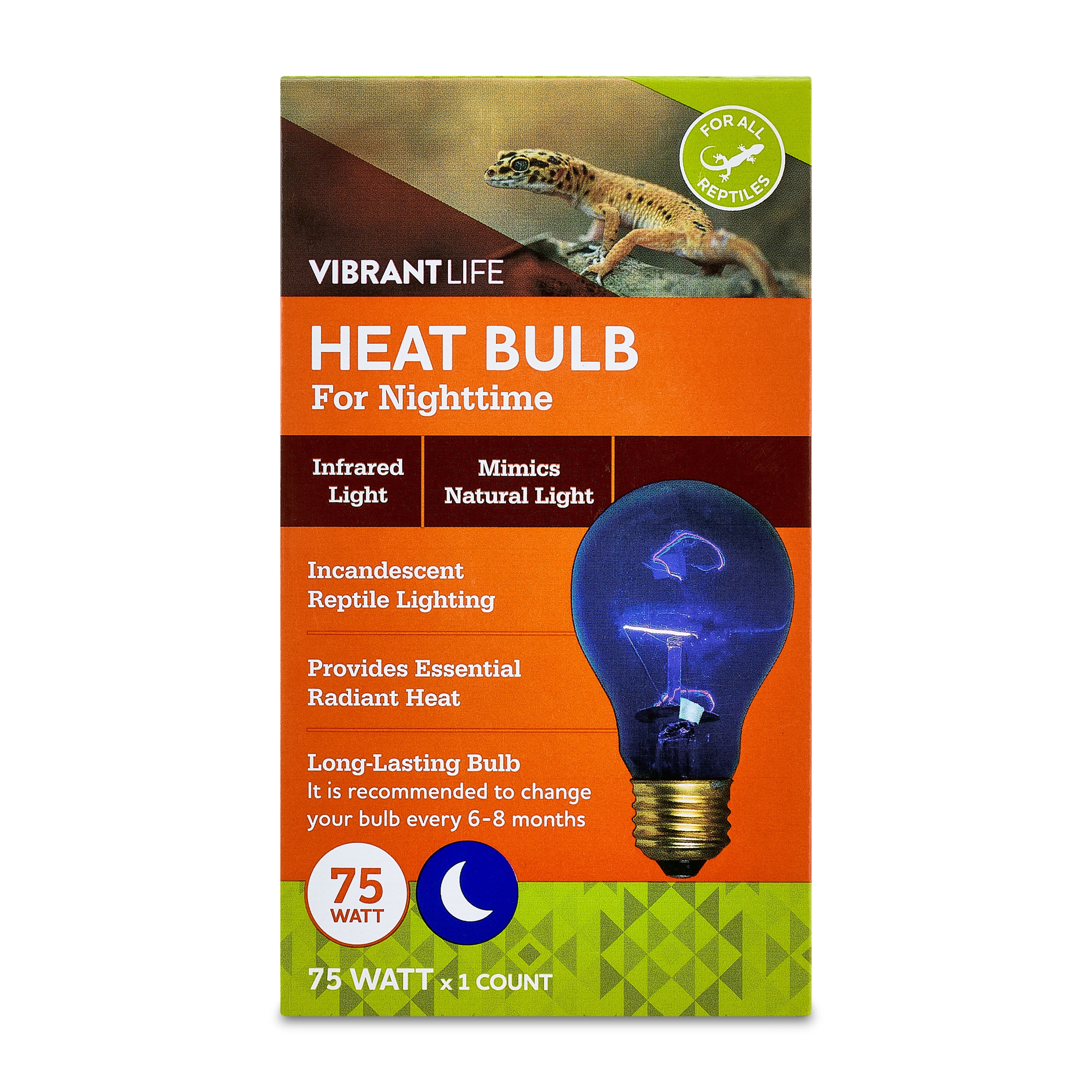 Vibrant Life Nighttime Heat Bulb for Reptiles, 75 Watts - Walmart.com