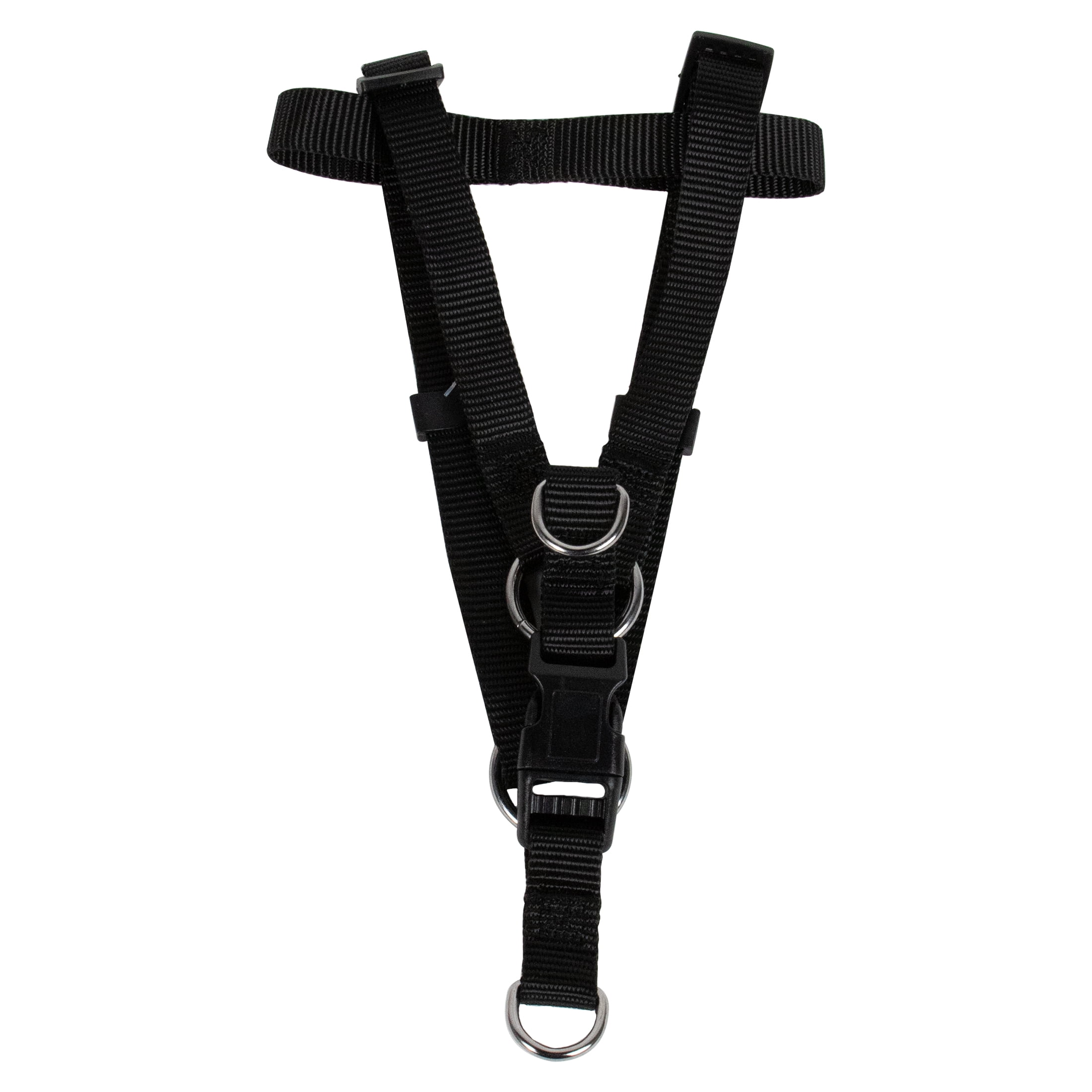 Vibrant Life Nylon Adjustable Step-in Dog Harness for Medium Dogs Black ...