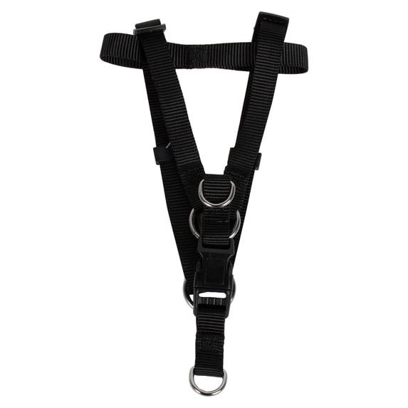 Vibrant Life Nylon Adjustable Step-in Dog Harness for Medium Dogs Black ...
