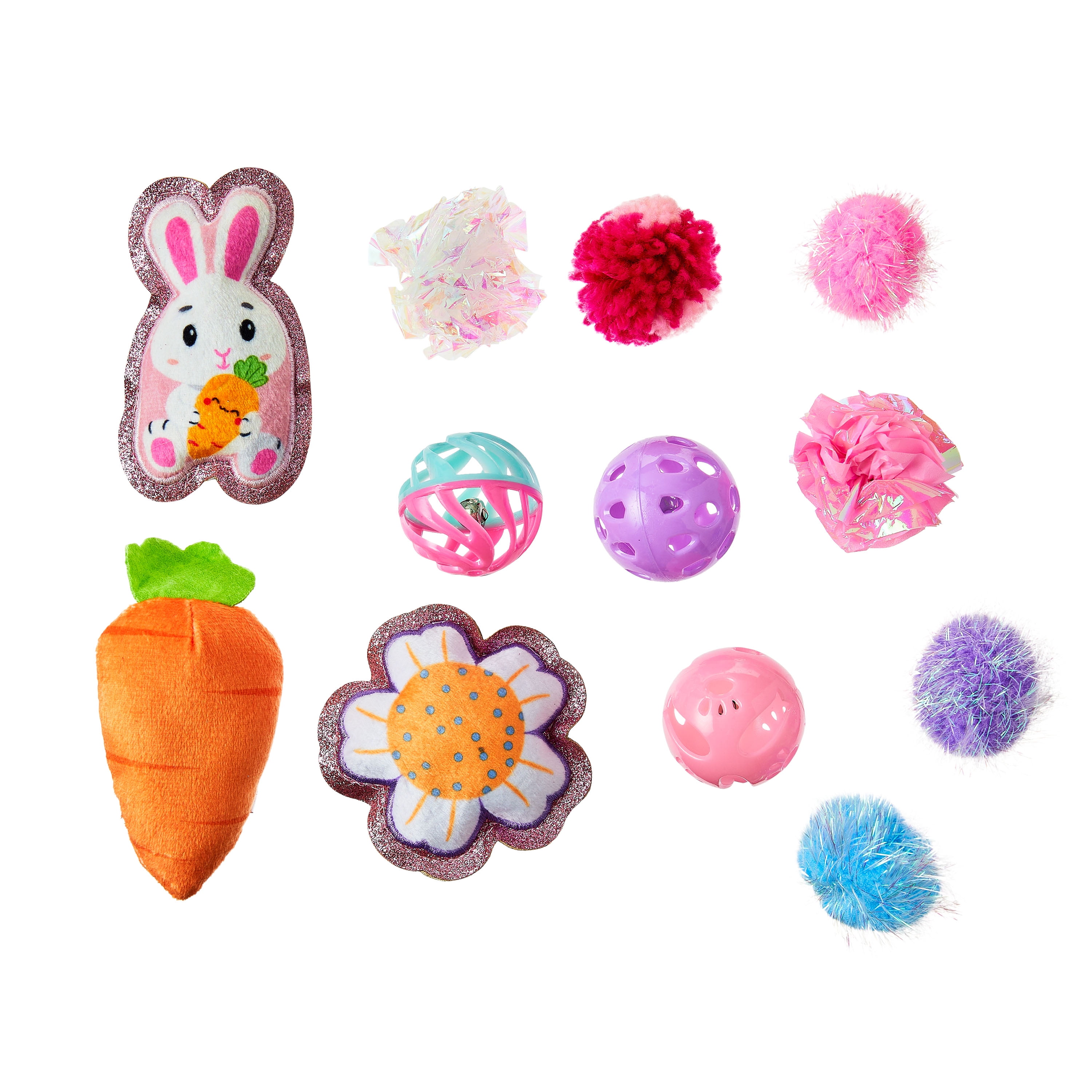 Vibrant Life Pink Easter Bunny Cat Toy Pack, 12 Pieces - Walmart.com