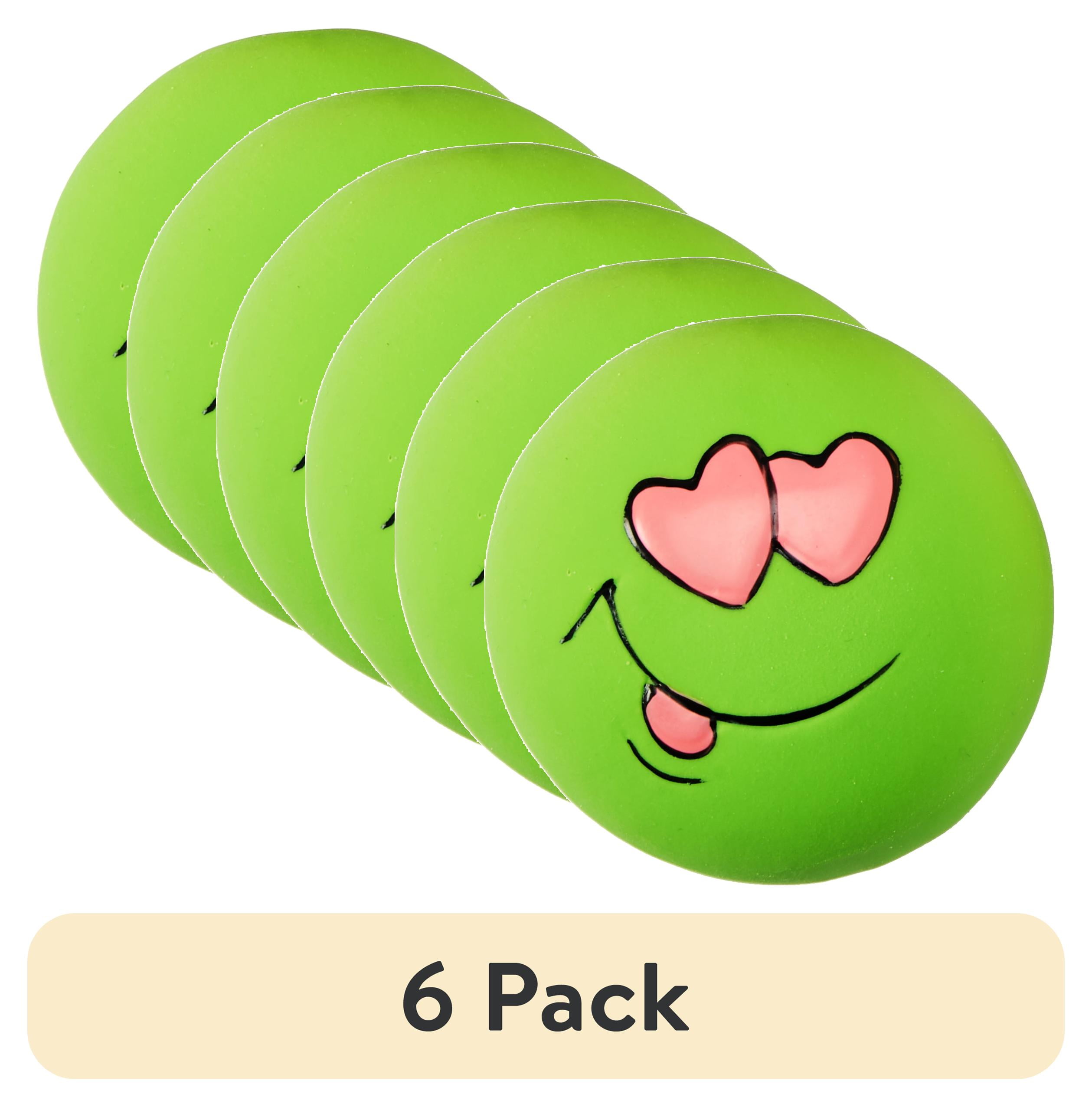 (6 pack) Vibrant Life Playful Buddy Emoticon Dog Chew Toy, Chew Level 2 ...