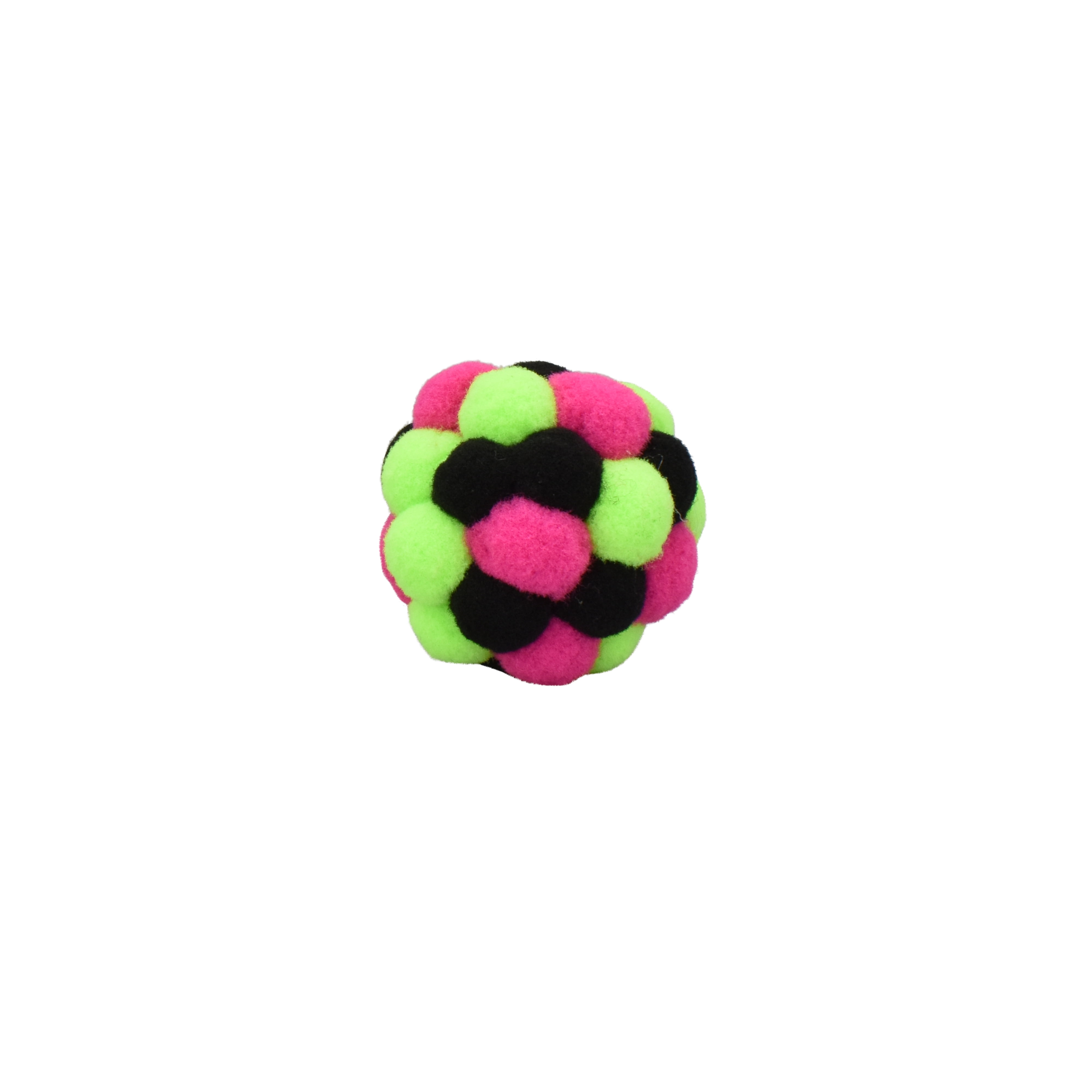 Vibrant Life Pom Pom Cat Toy Neon Soft Plush Rattle Lightweight for ...