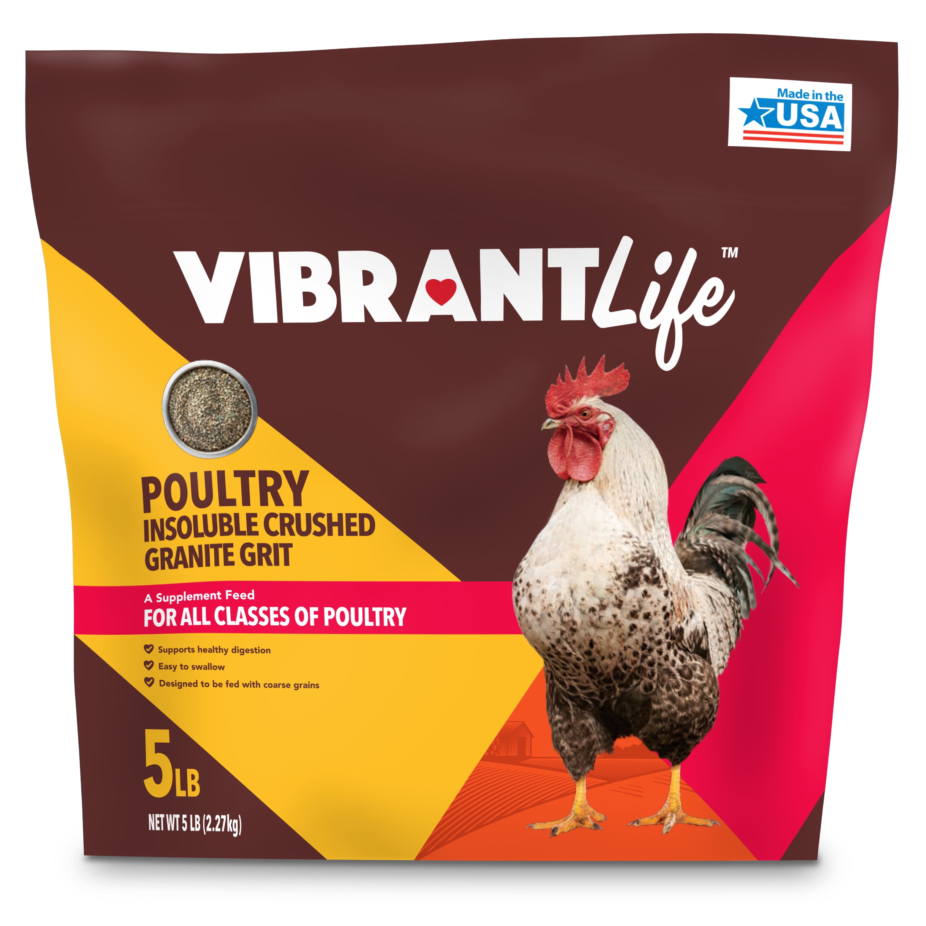 Vibrant Life Poultry Granite Grit Feed, 5 lbs - Walmart.com