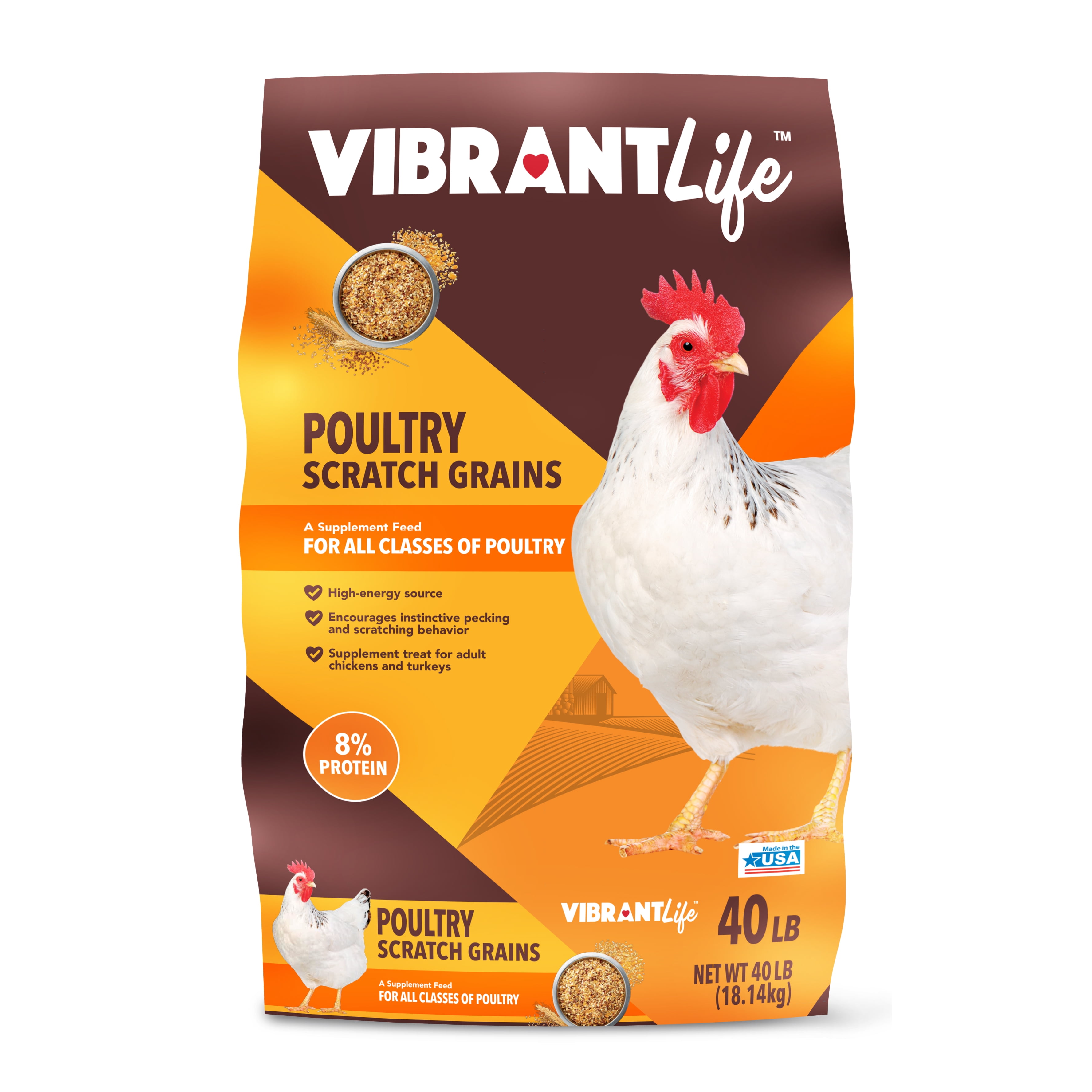 Vibrant Life Poultry Scratch Grains, 40 lb - Walmart.com