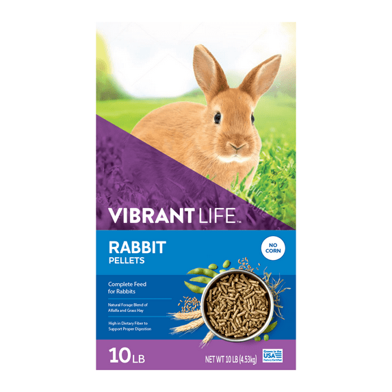 Vibrant Life Rabbit Pellets, 10 lb Complete Rabbit Feed with Alfalfa and Grass Hay - Walmart.com