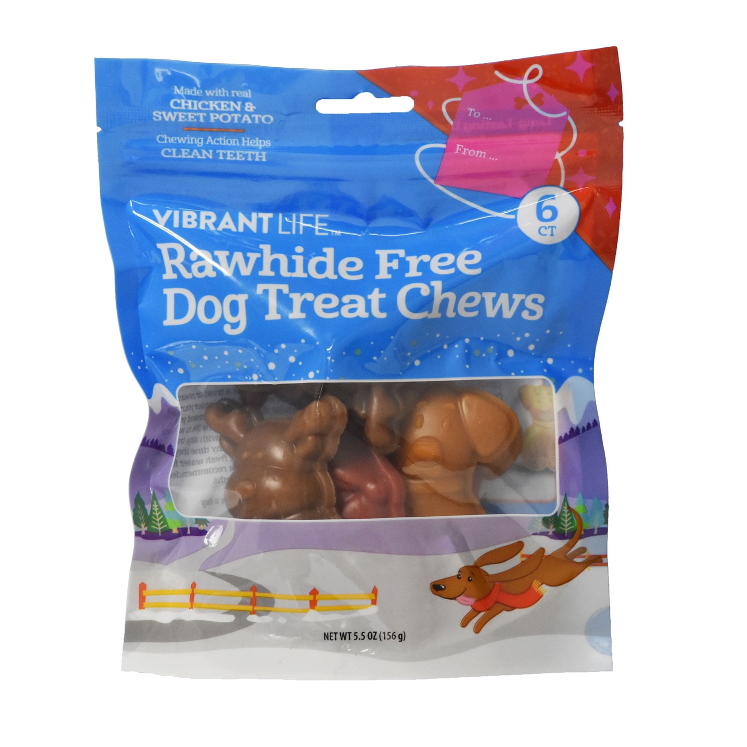 Vibrant Life Rawhide-Free Dog Chews, Chicken and Sweet Potato Flavor, 6 ...