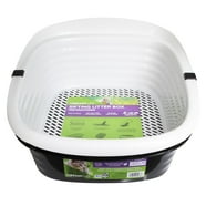 PrettyLitter Linnea Round Open Top Cat Litter Box with Non-Stick ...