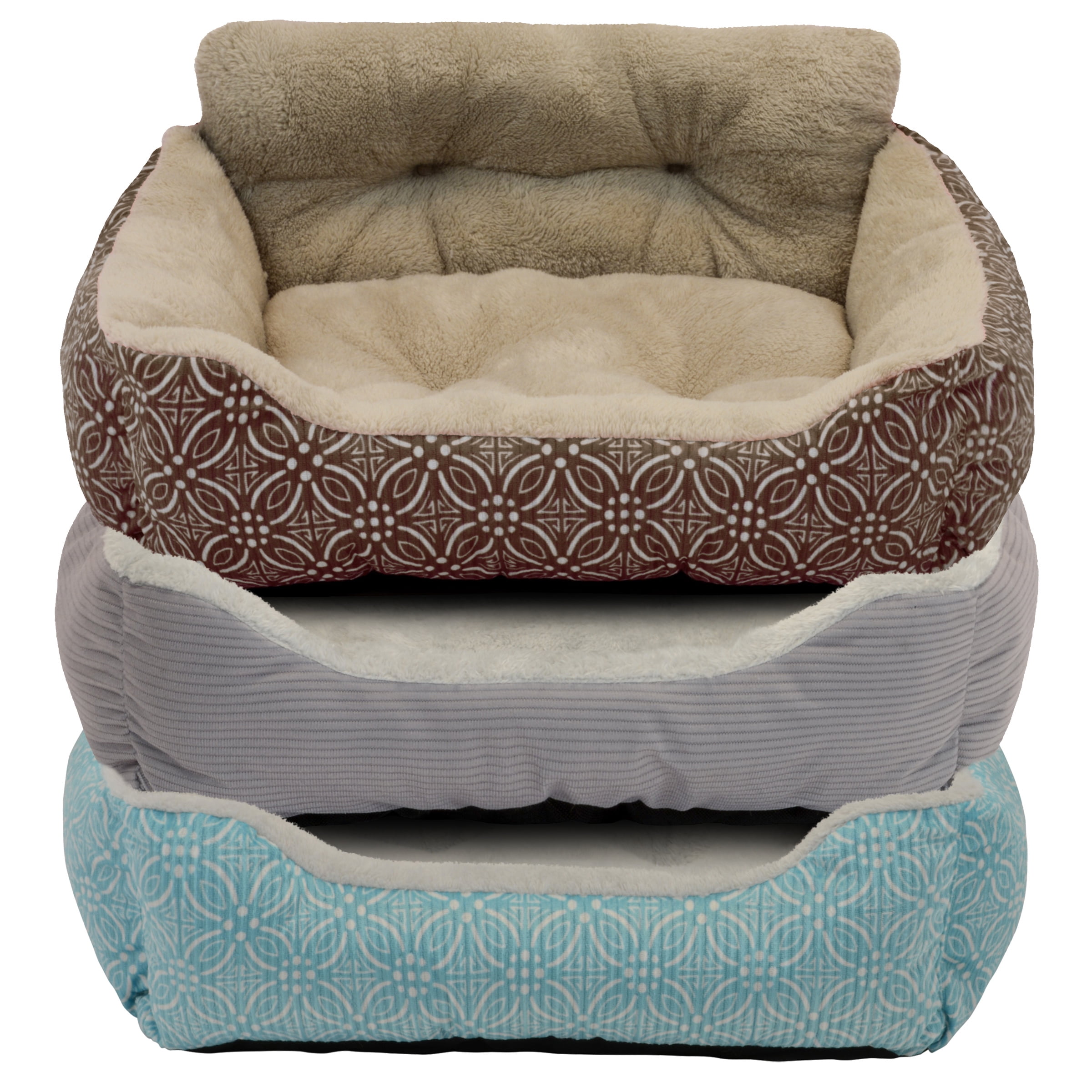 Vibrant Life Small Rectangular Cuddler Pet Bed, Assorted Color ...