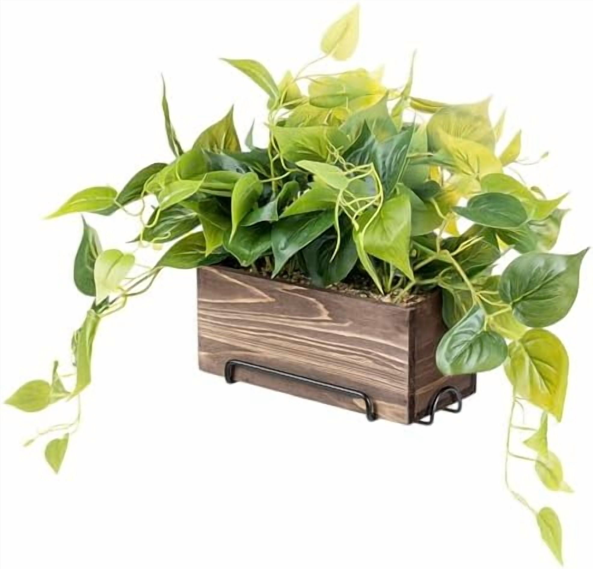 Vibrant Lifelike Artificial Plant Pothos Leafy Vine Greenery in Burnt ...