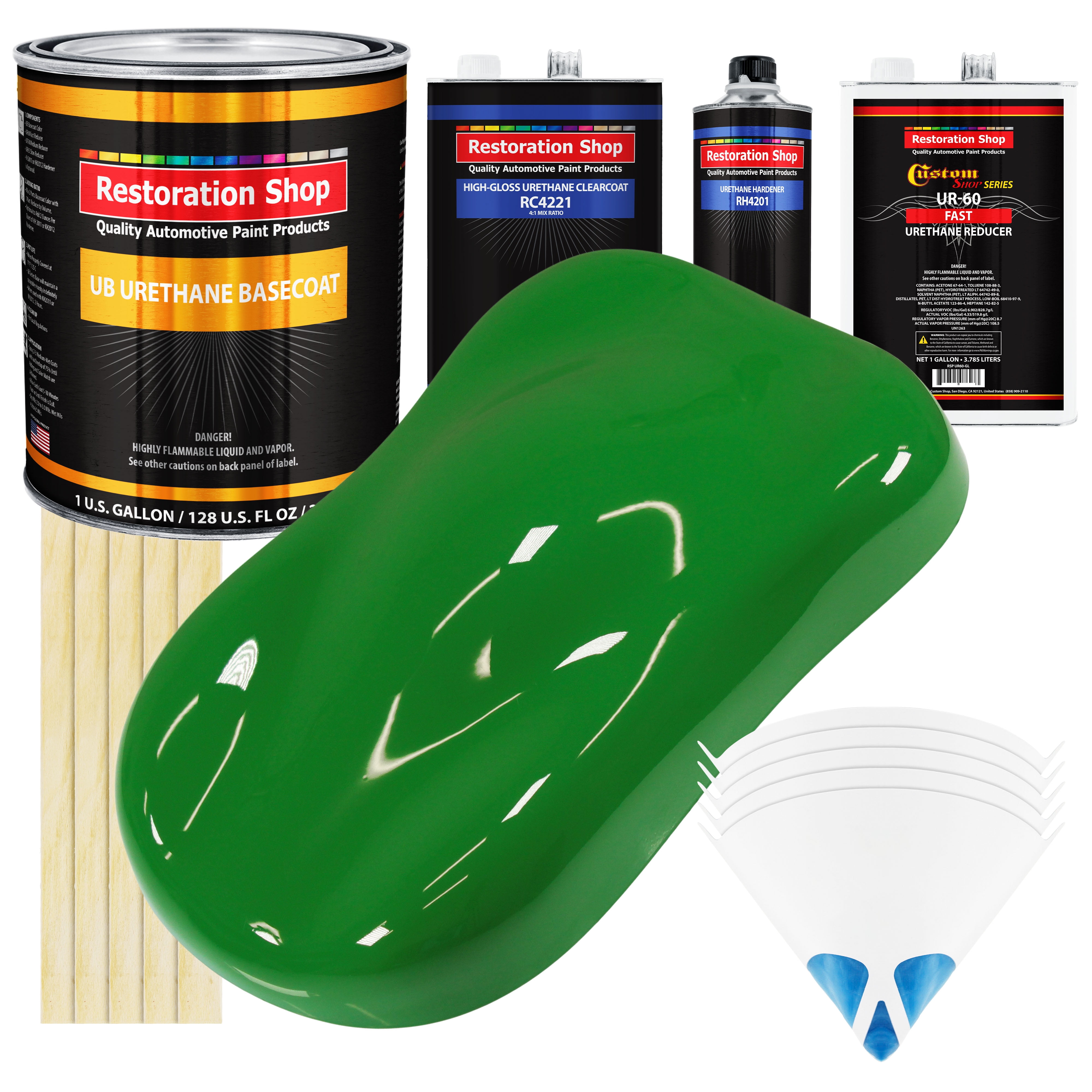 Vibrant Lime Green Gallon URETHANE BASECOAT CLEARCOAT Car Auto Paint ...