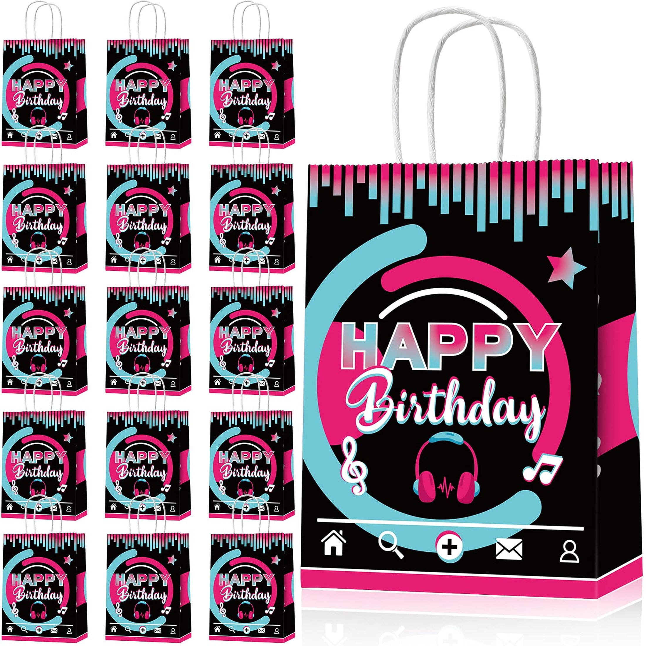 Vibrant Melody Party Bags - 16 Pack Kraft Paper Gift Bags for Kids ...