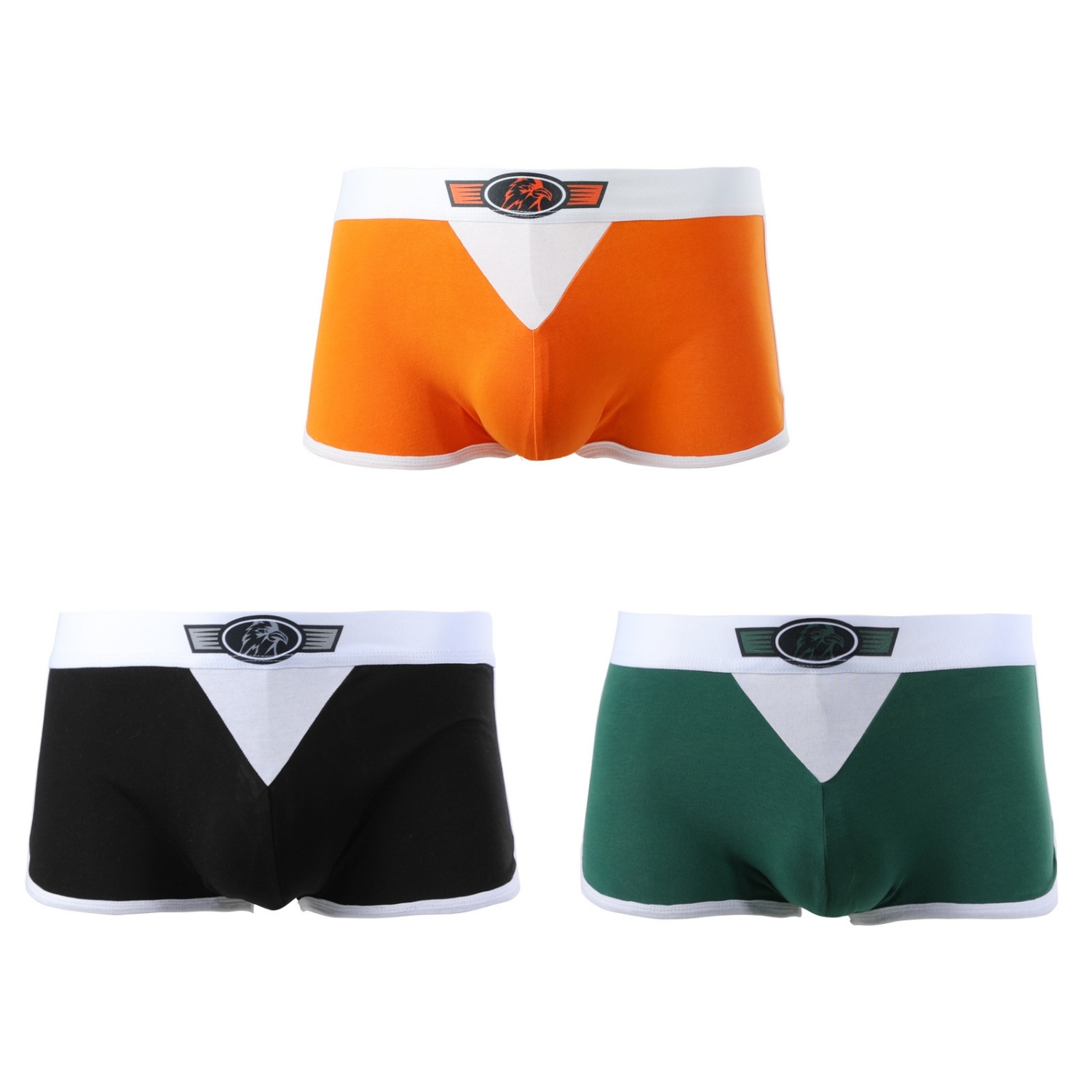 Vibrant Men's Cotton Boxer Briefs - 2-Pack, Comfort & Style, Various ...