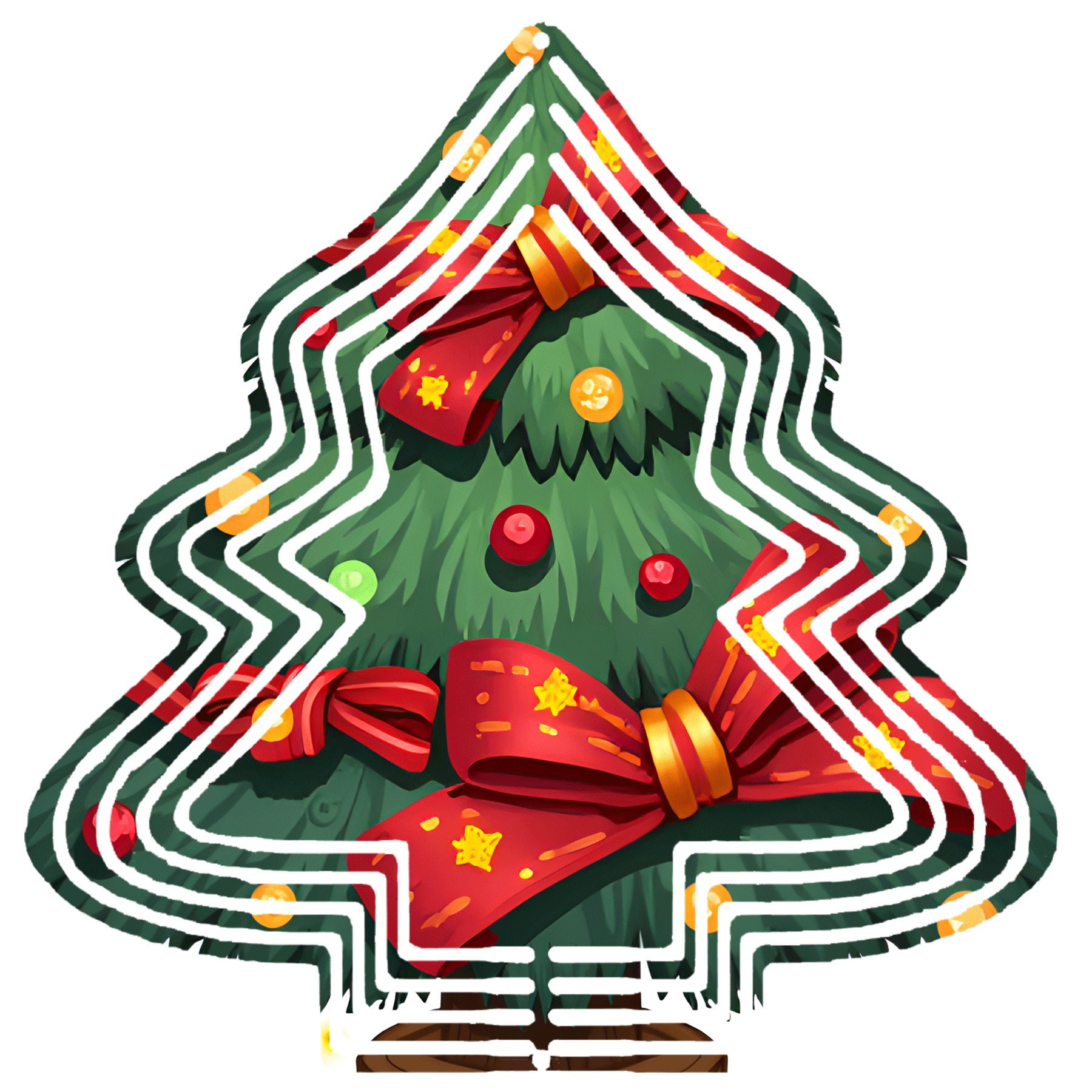 Vibrant Metal Hanging Christmas Tree Wind Spinner - Festive Garden ...