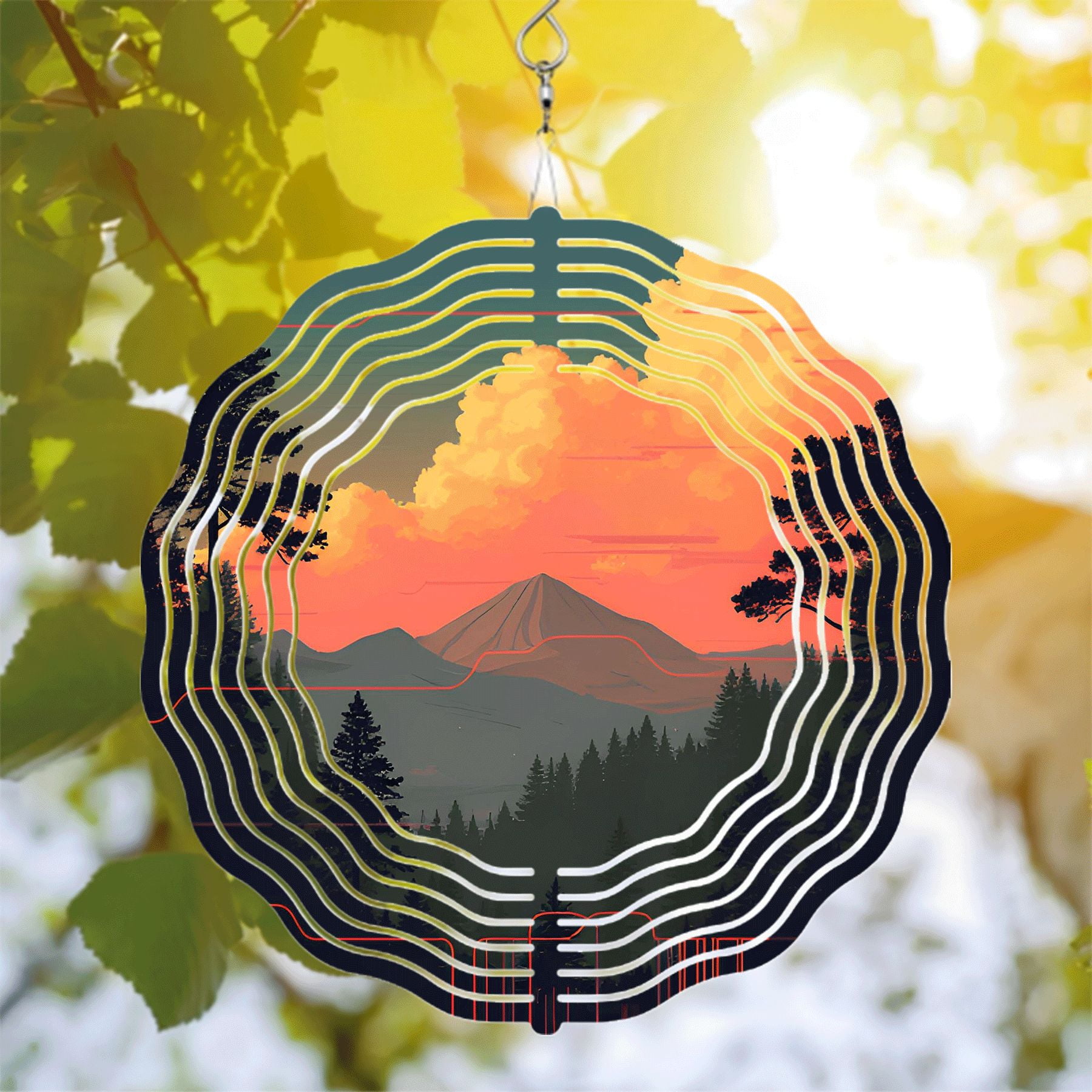 Vibrant Metal Hanging Wind Spinners & Chimes - Beautiful Nature ...