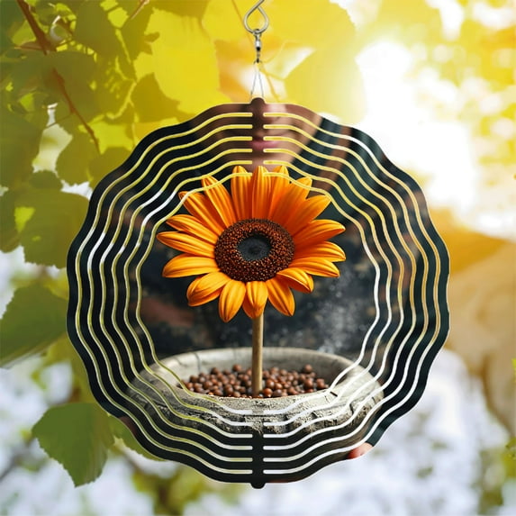 Vibrant Metal Hanging Wind Spinners & Chimes for Yard & Garden ...