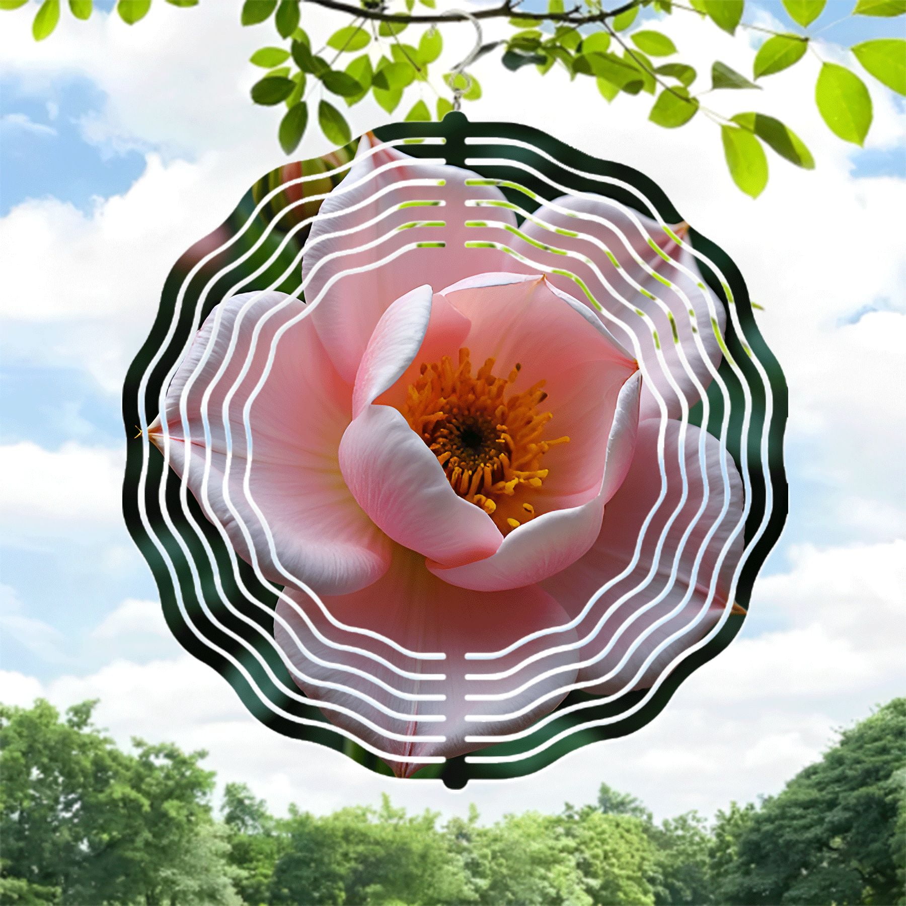 Vibrant Metal Hanging Wind Spinners with Wave Patterns - Stunning ...